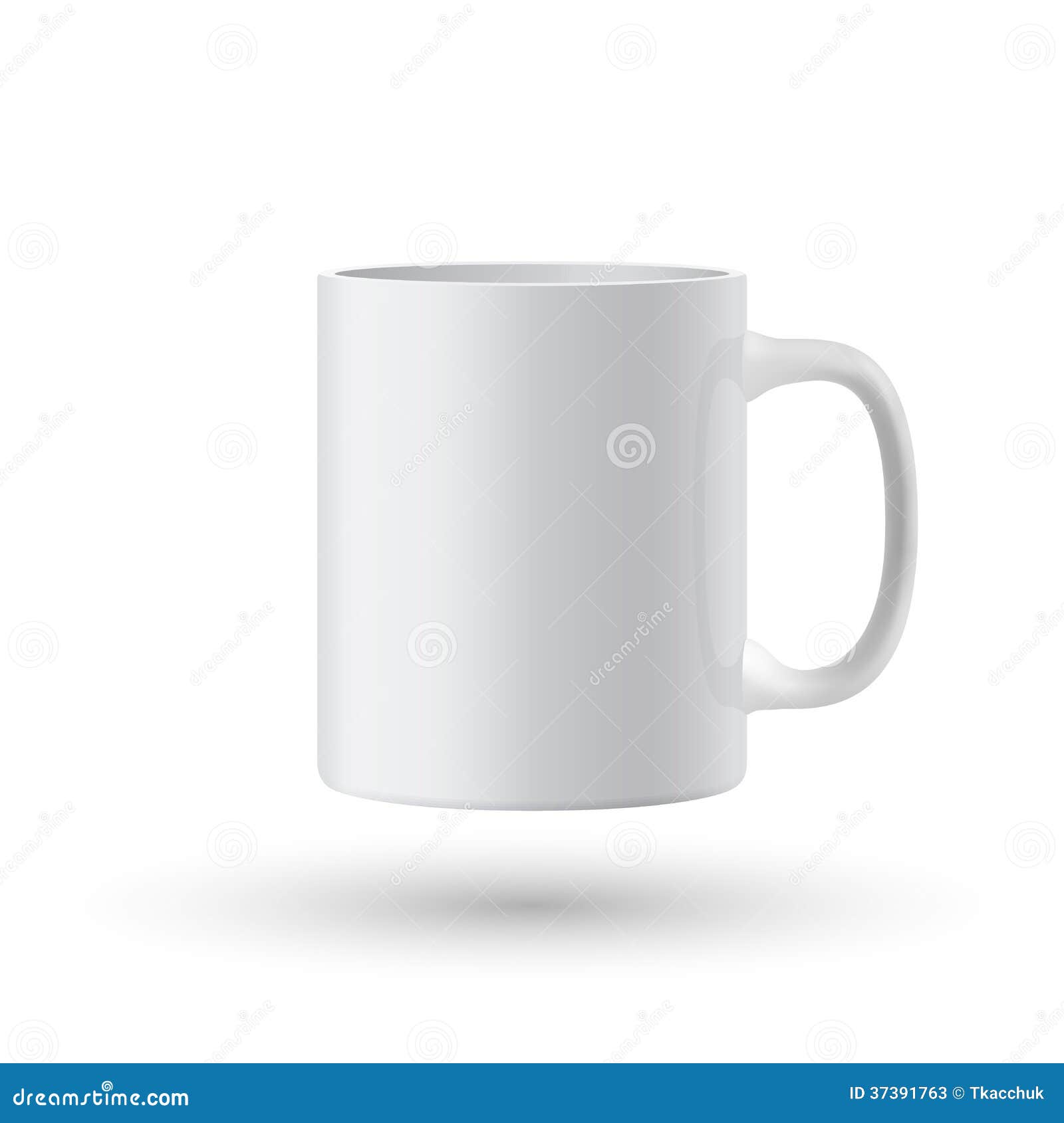 White Realistic Classic Mug Stock Vector - Illustration of clean ...