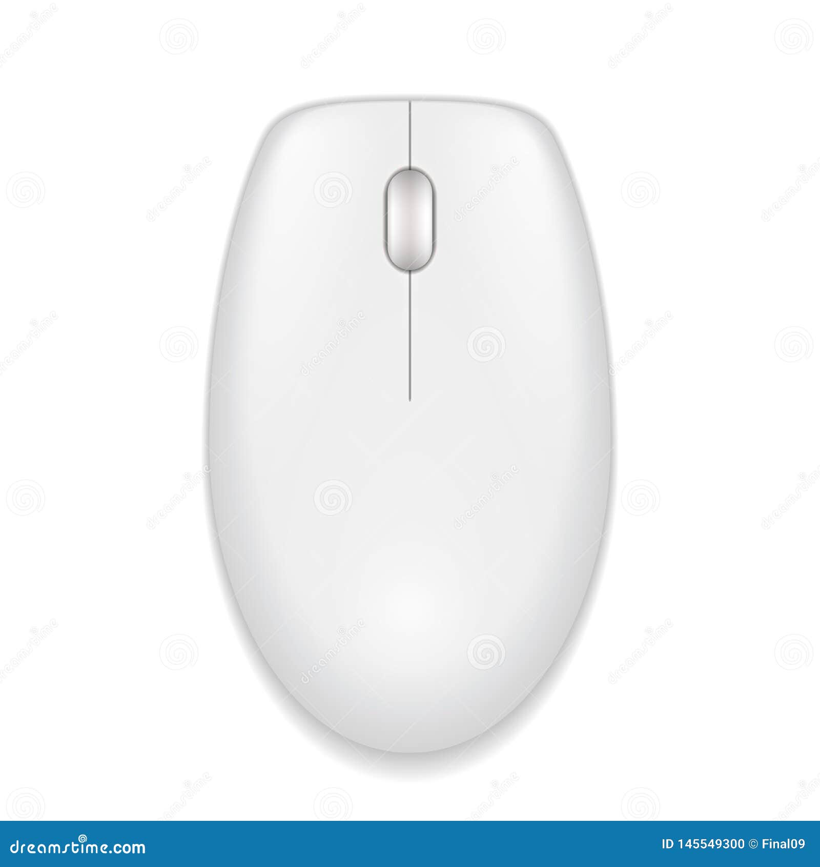 White Realistic Computer Mouse. Stock Vector - Illustration of grey ...