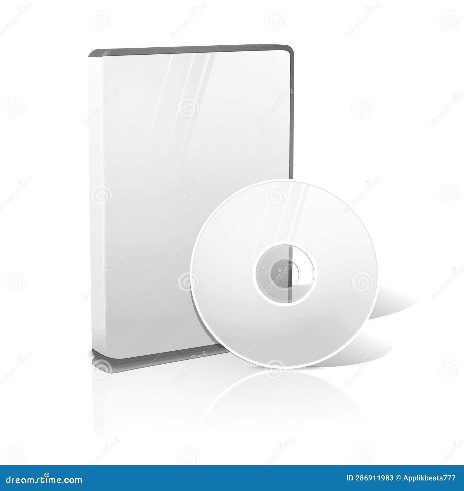 White Realistic Isolated DVD, CD, Blue-Ray Case with Disk. Vector Stock ...