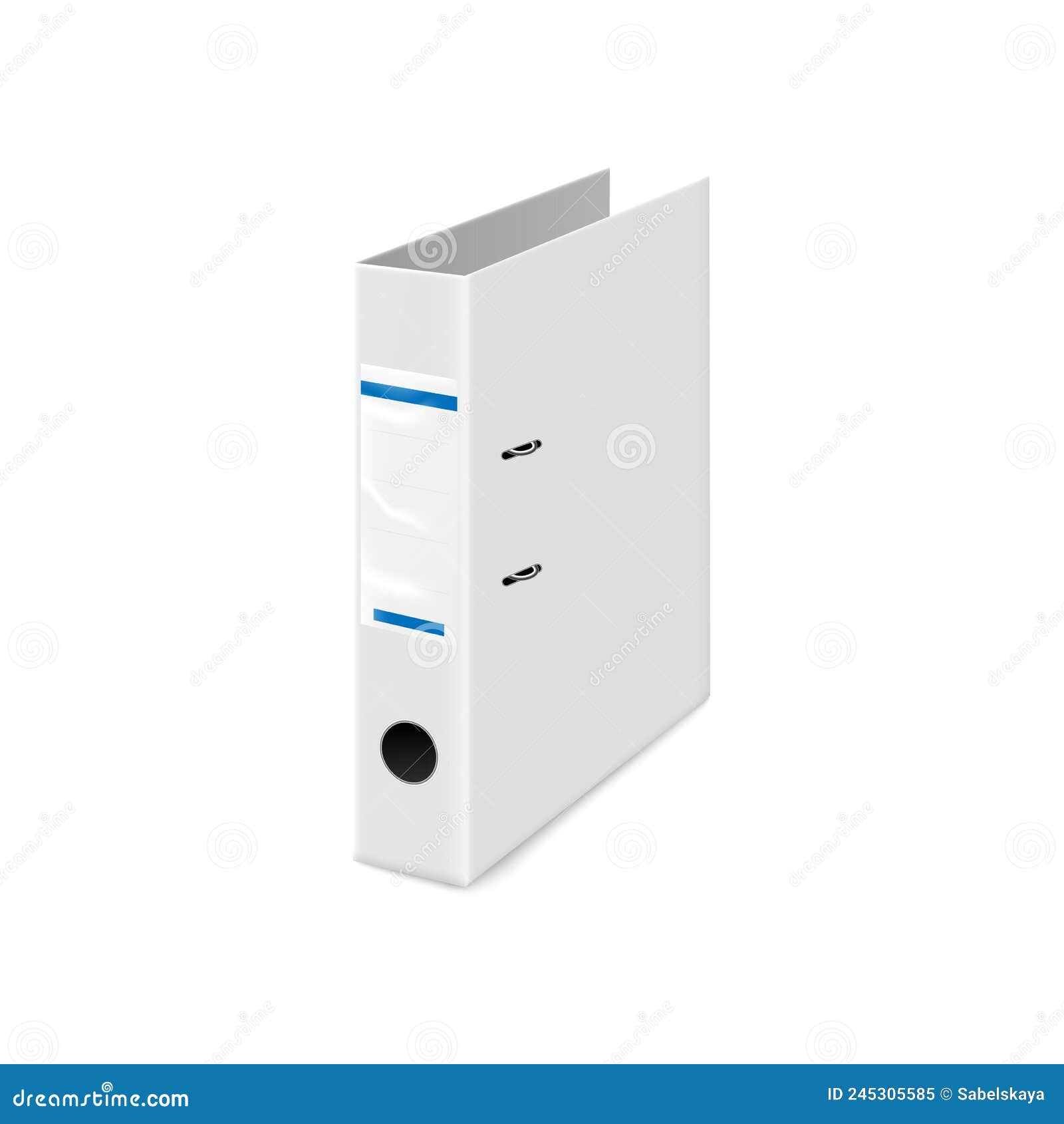 White Realistic Ring Binder, Vector Illustration Isolated on White ...