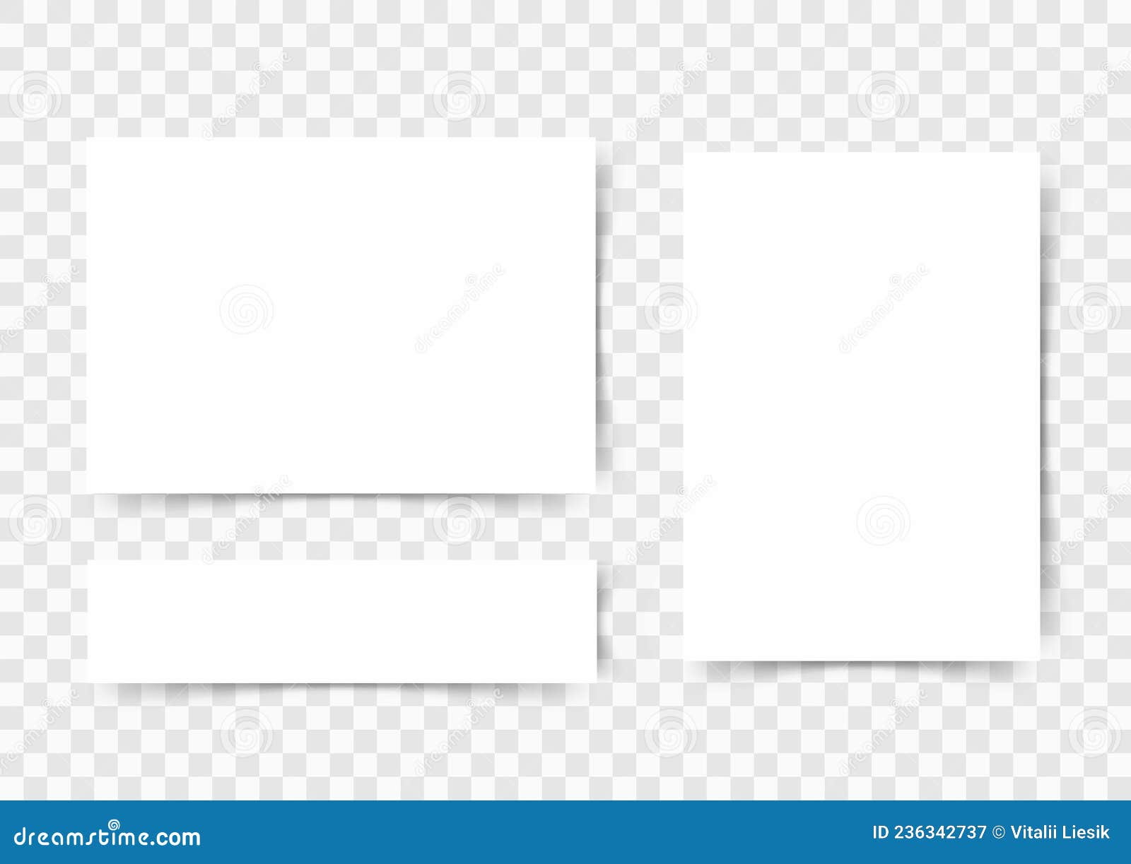 White Realistic Sheet of Paper with Shadow. Book Page, Notepad and ...