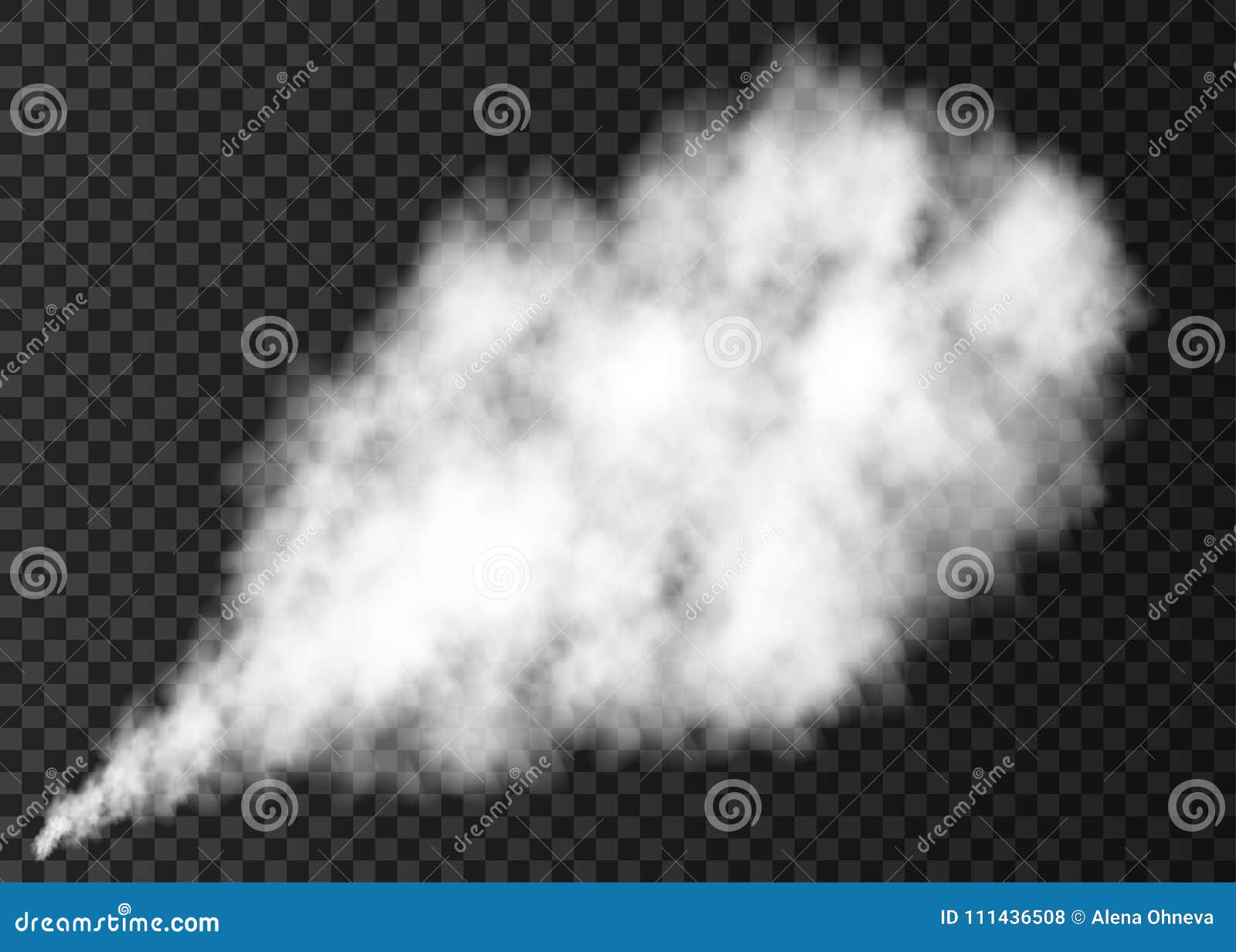 Red Smoke Puff Collection Isolated On Transparent Background Vector ...