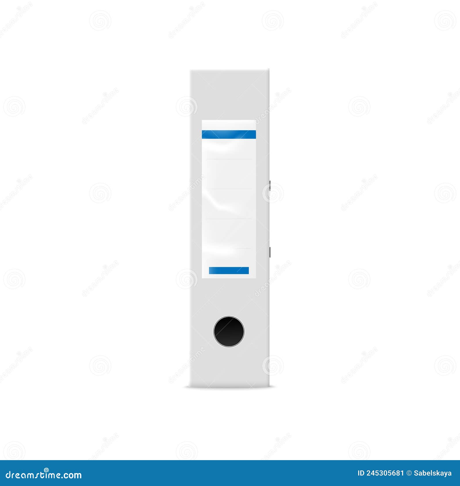 White Realistic Standing Ring Binder, Vector Illustration Stock Vector ...