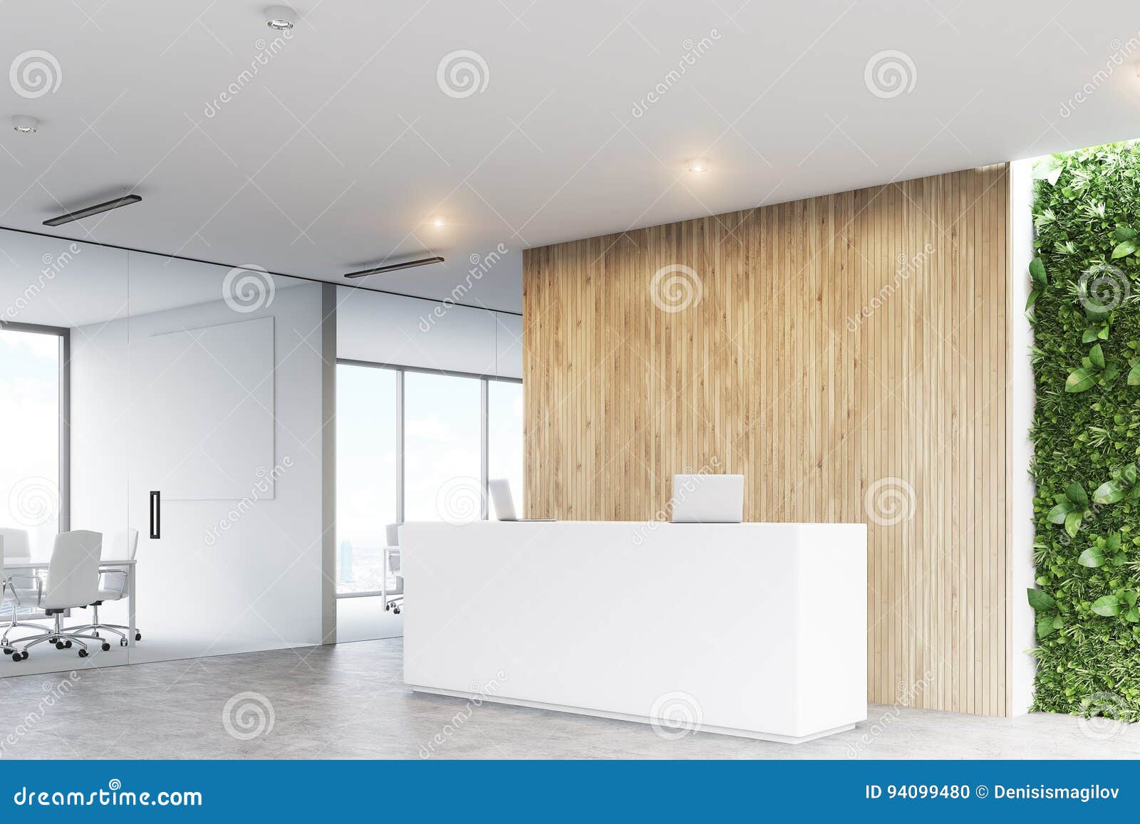 White Reception Desk Royalty-Free Stock Photography | CartoonDealer.com ...