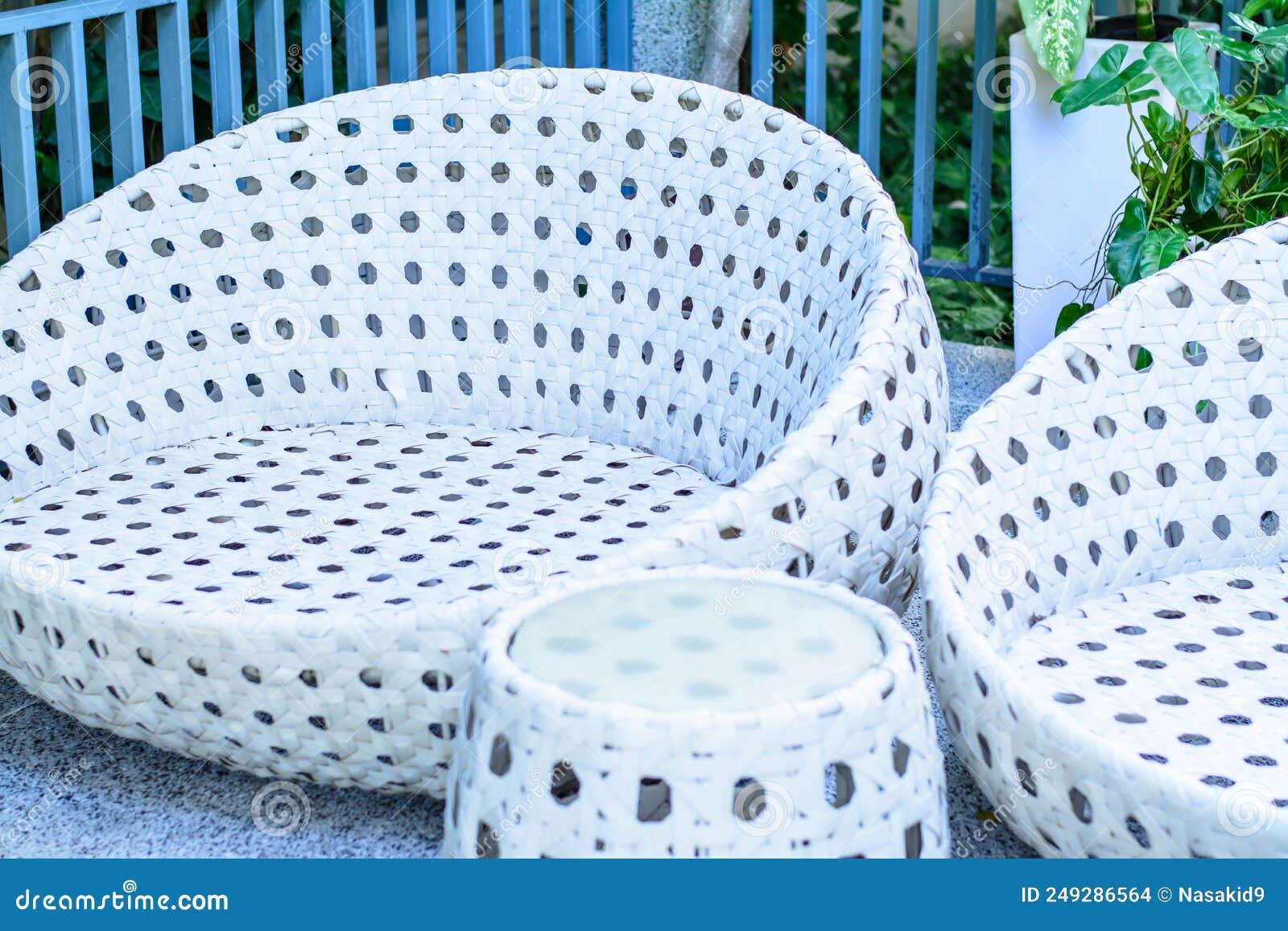 White reception seat area stock photo. Image of concept - 249286564