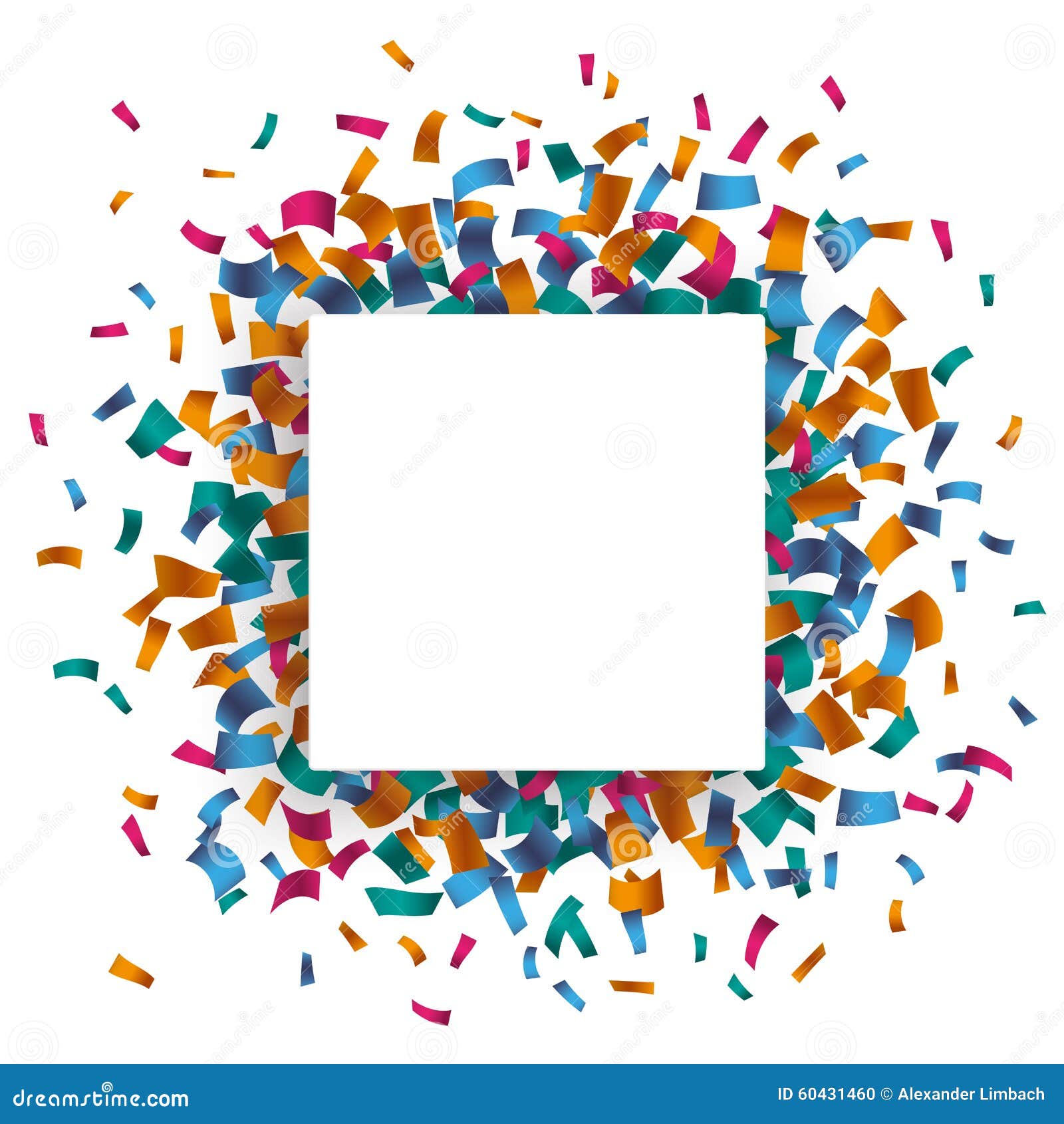 White Rectangle Confetti stock vector. Illustration of anniversary ...