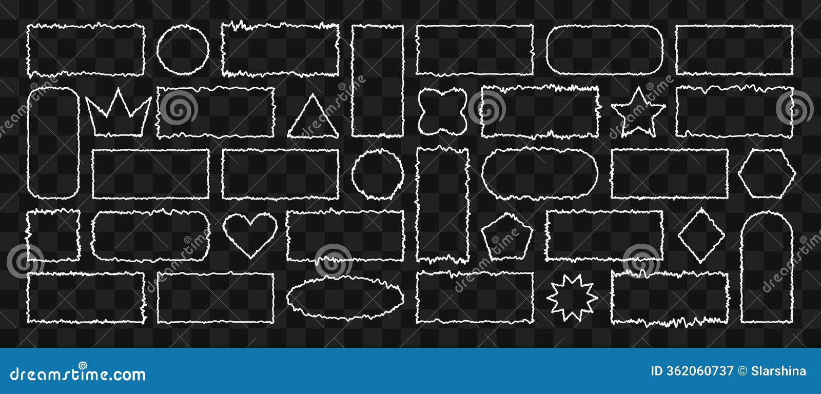 White Rectangle Form with Jagged Edges. Ripped and Cutout Paper Torn ...