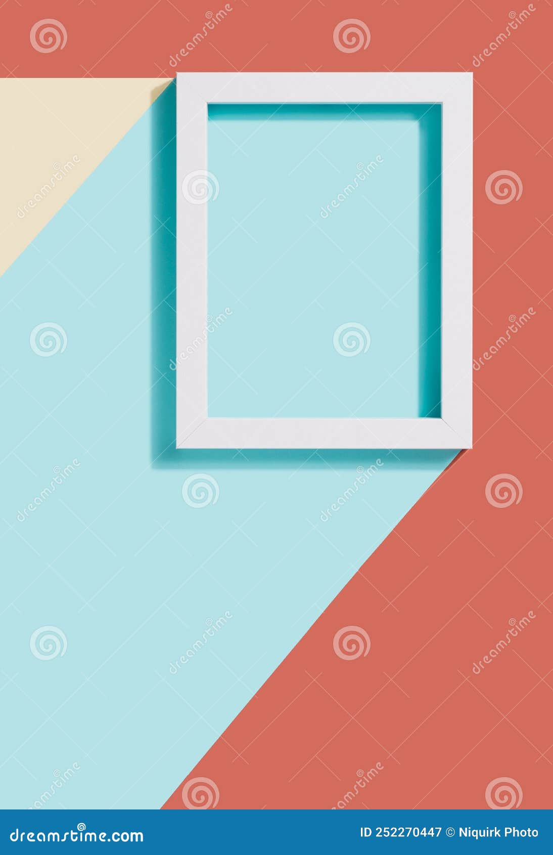 White Rectangle Frame On A Colorful Pastel Background. Royalty-Free ...