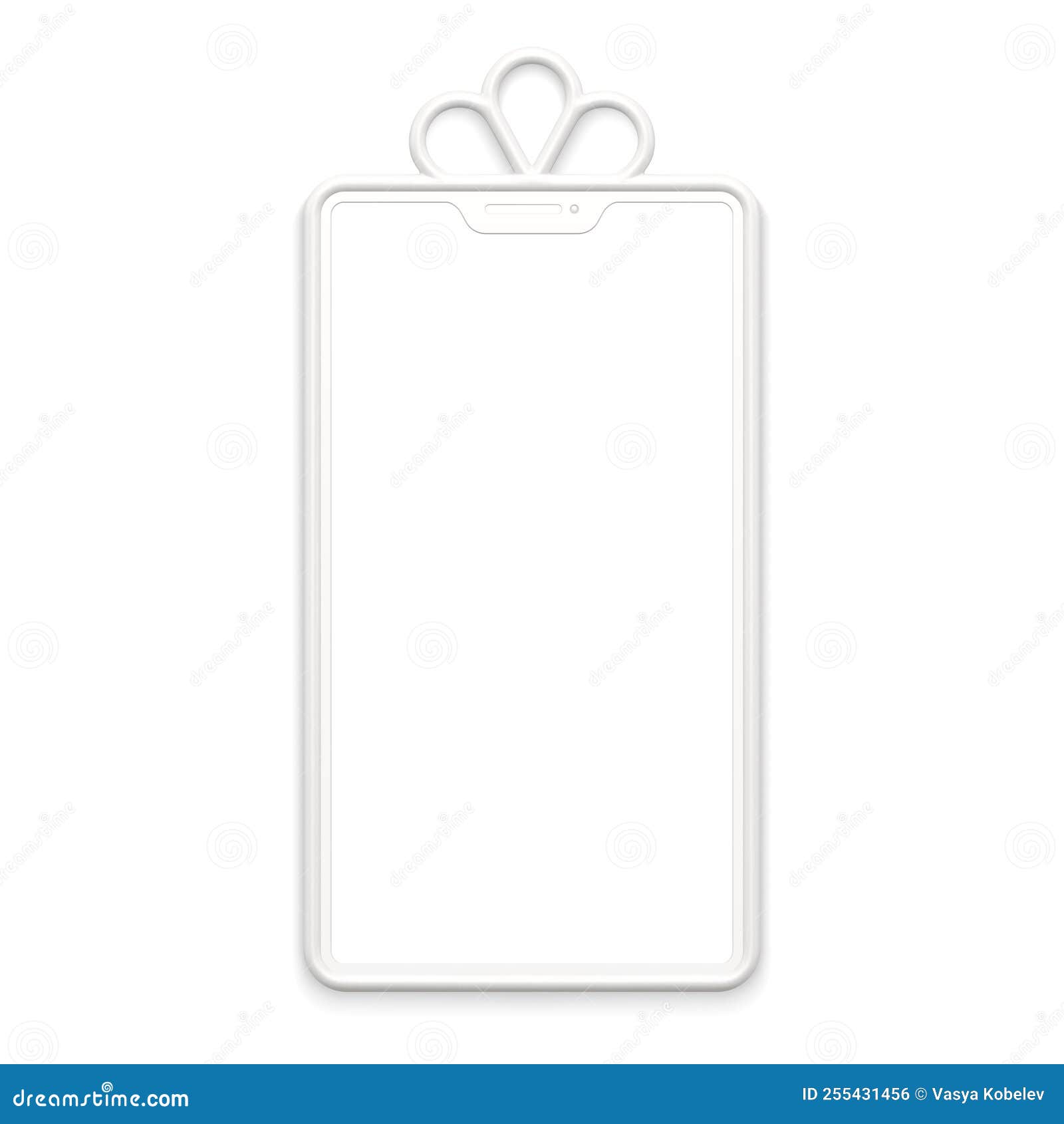 White Rectangle Gift Box Frame Smartphone Screen Copy Space Advertising ...