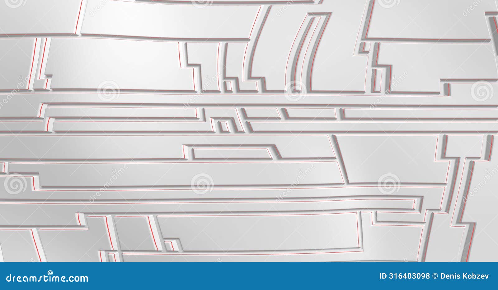 A White Rectangle with Parallel Red Lines, Reminiscent of an ...