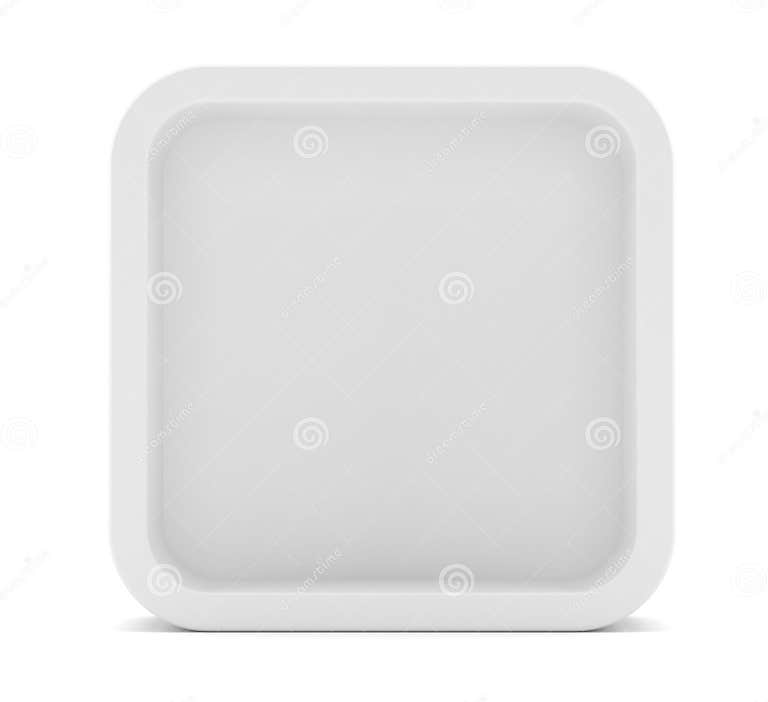 White Rectangle with Rounded Corner Stock Illustration - Illustration ...