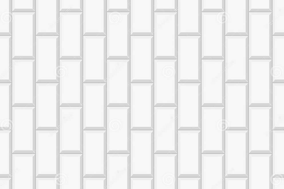 White Rectangle Tile Vertical Layout. Ceramic or Brick Wall Seamless ...