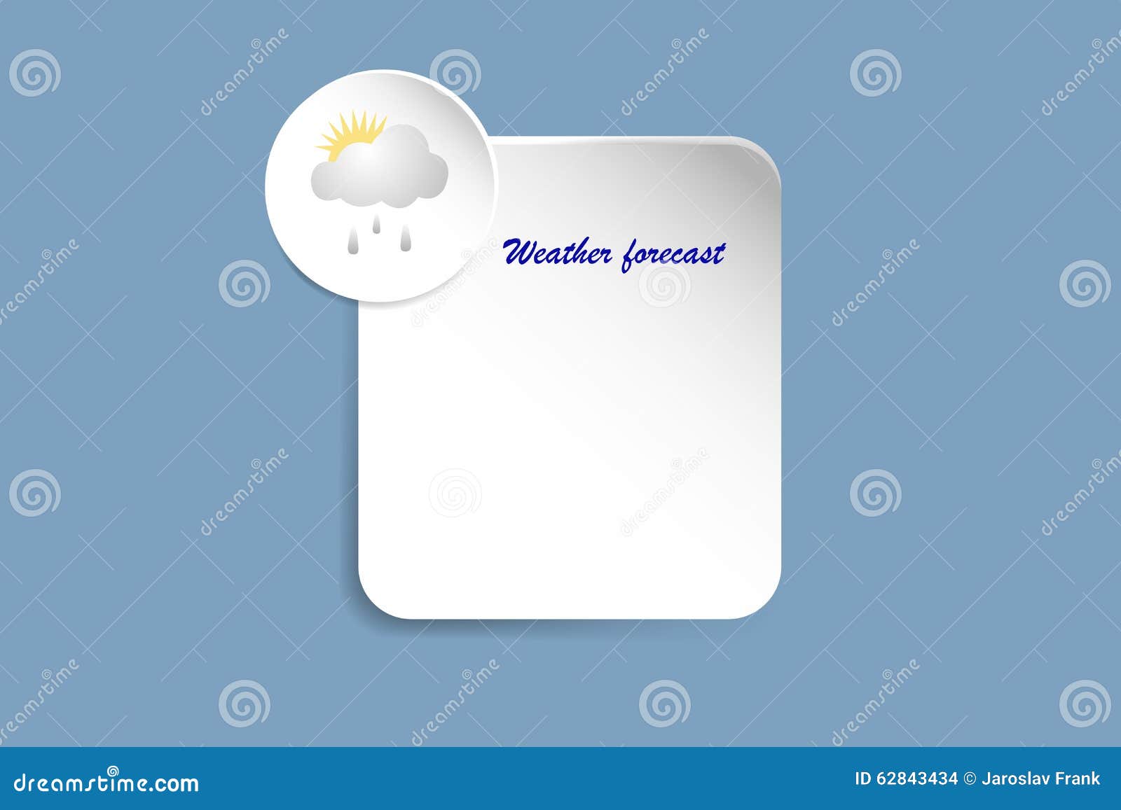 White Rectangle for Weather Forecast Stock Vector - Illustration of ...