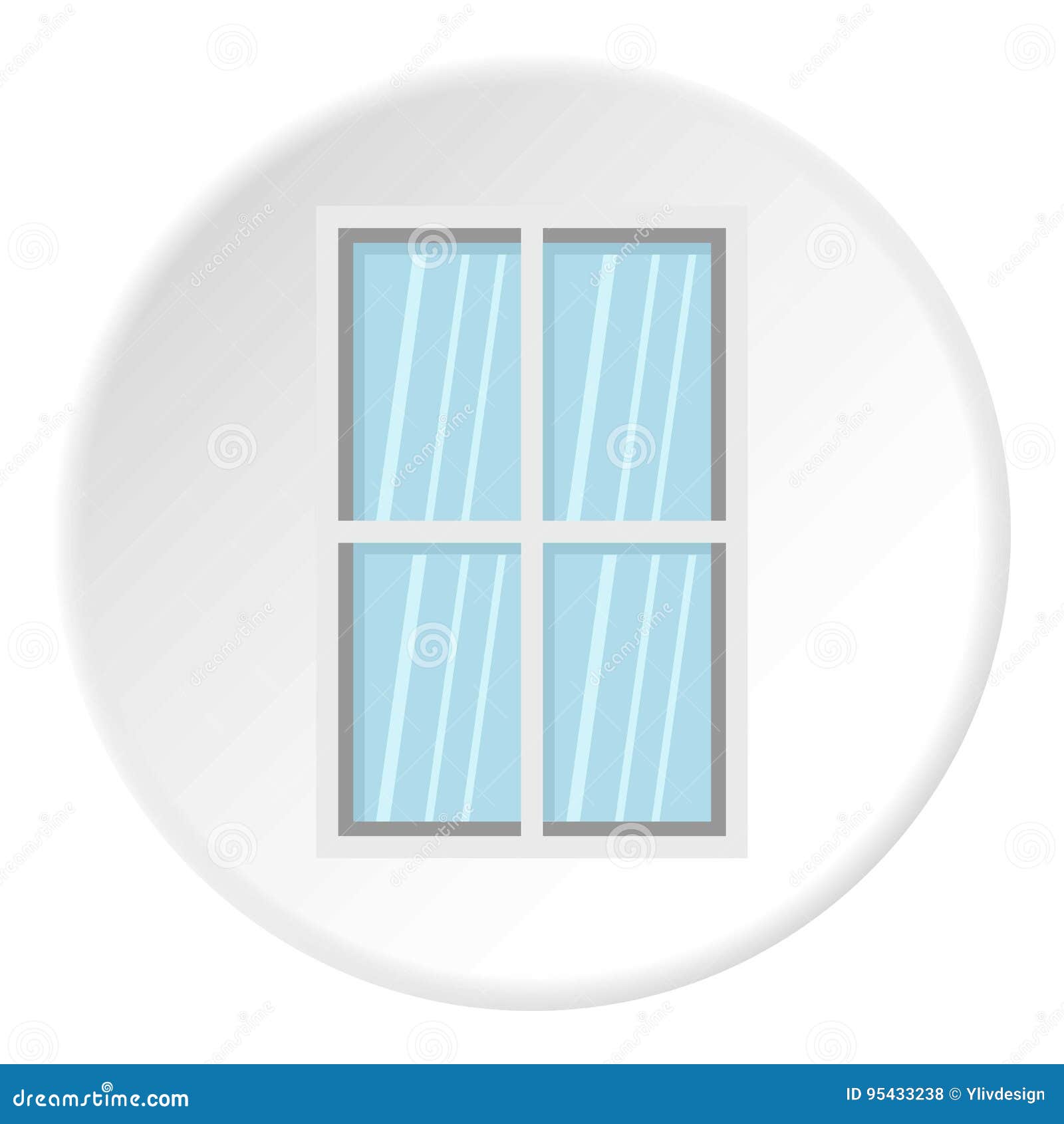 White Rectangle Window Icon Circle Stock Vector - Illustration of ...