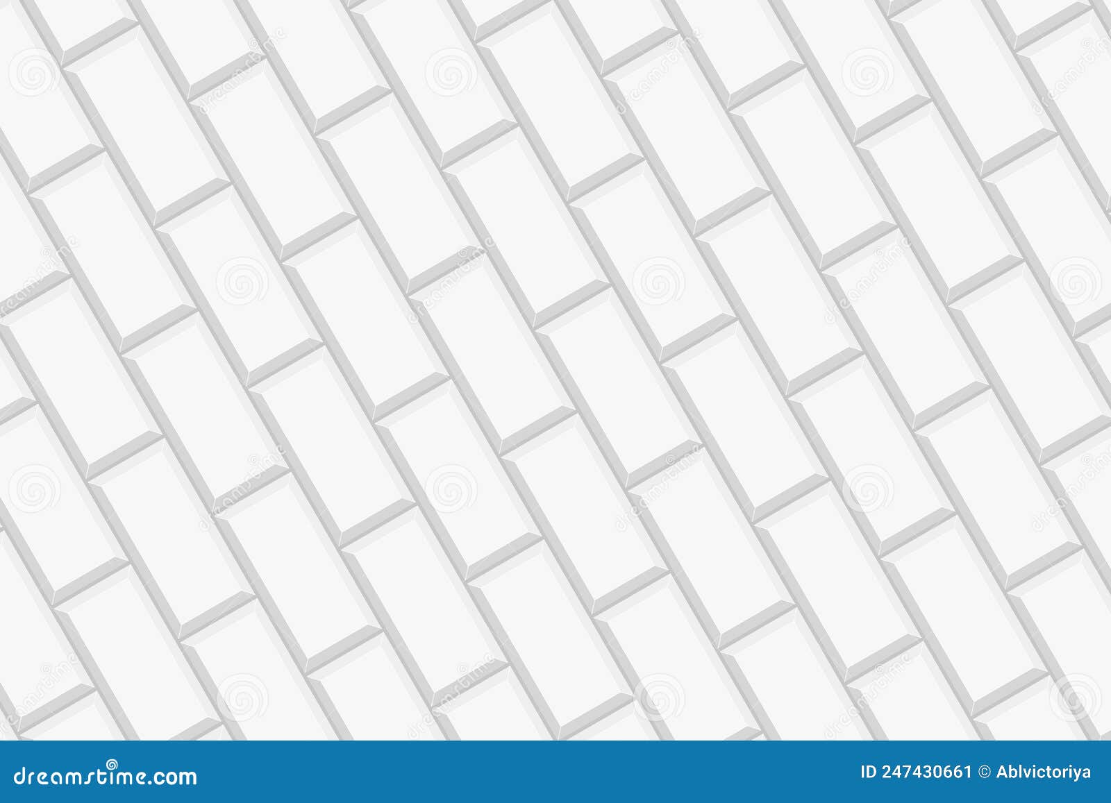 White Rectangles Tile in Diagonal Arrangement. Ceramic or Stone Brick ...