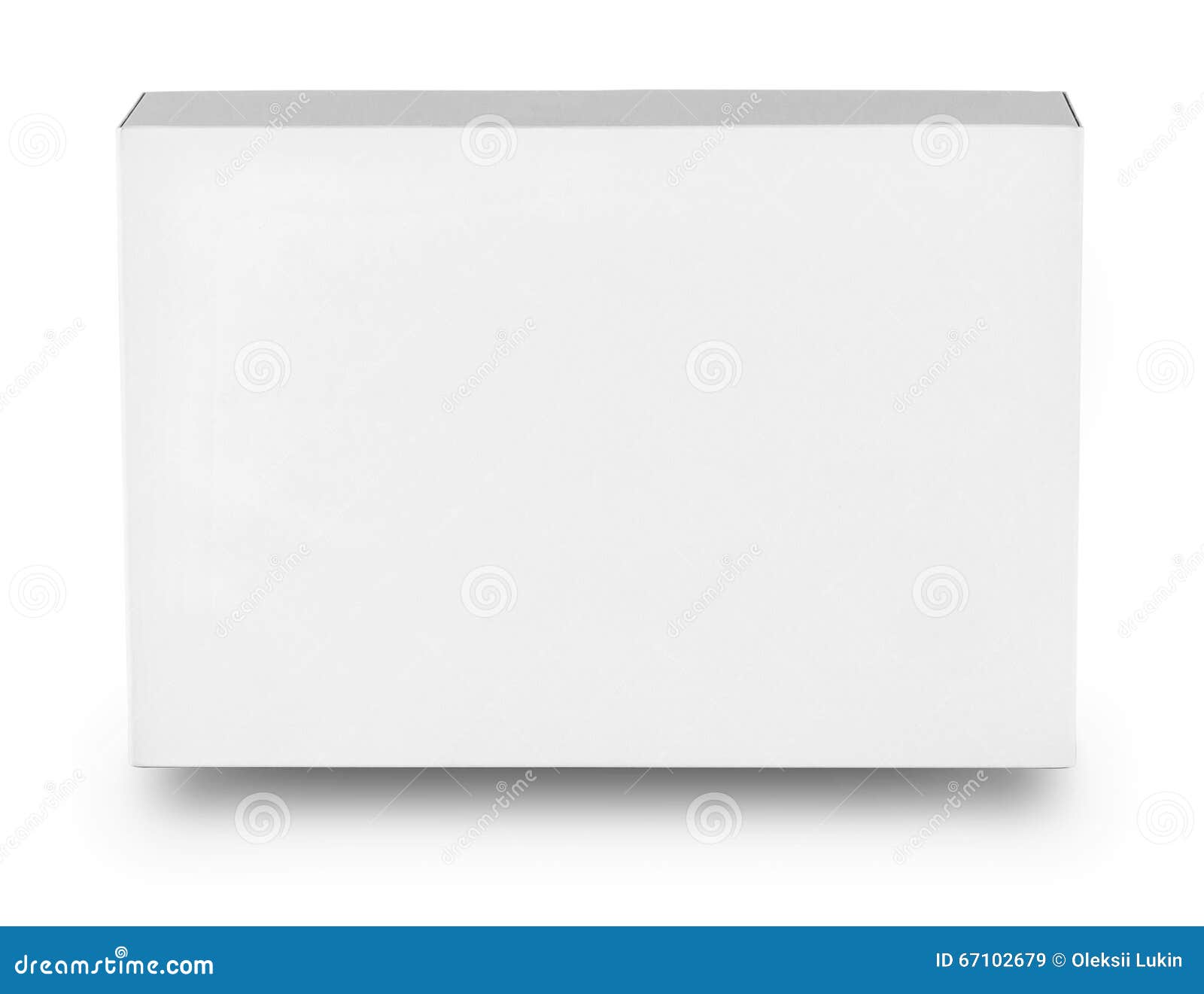 White Rectangular Box Isolated on White Background Stock Image - Image ...