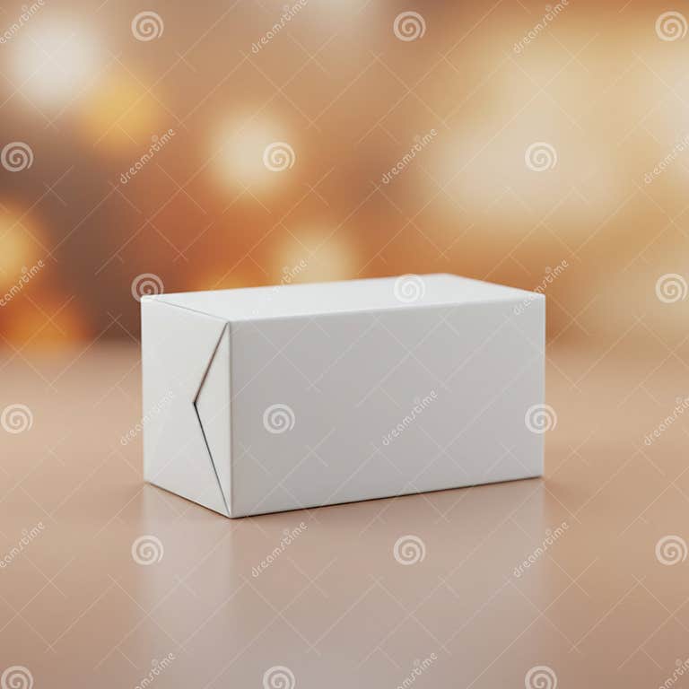 White Rectangular Cardboard Box on a Smooth Surface, Featuring Neatly ...
