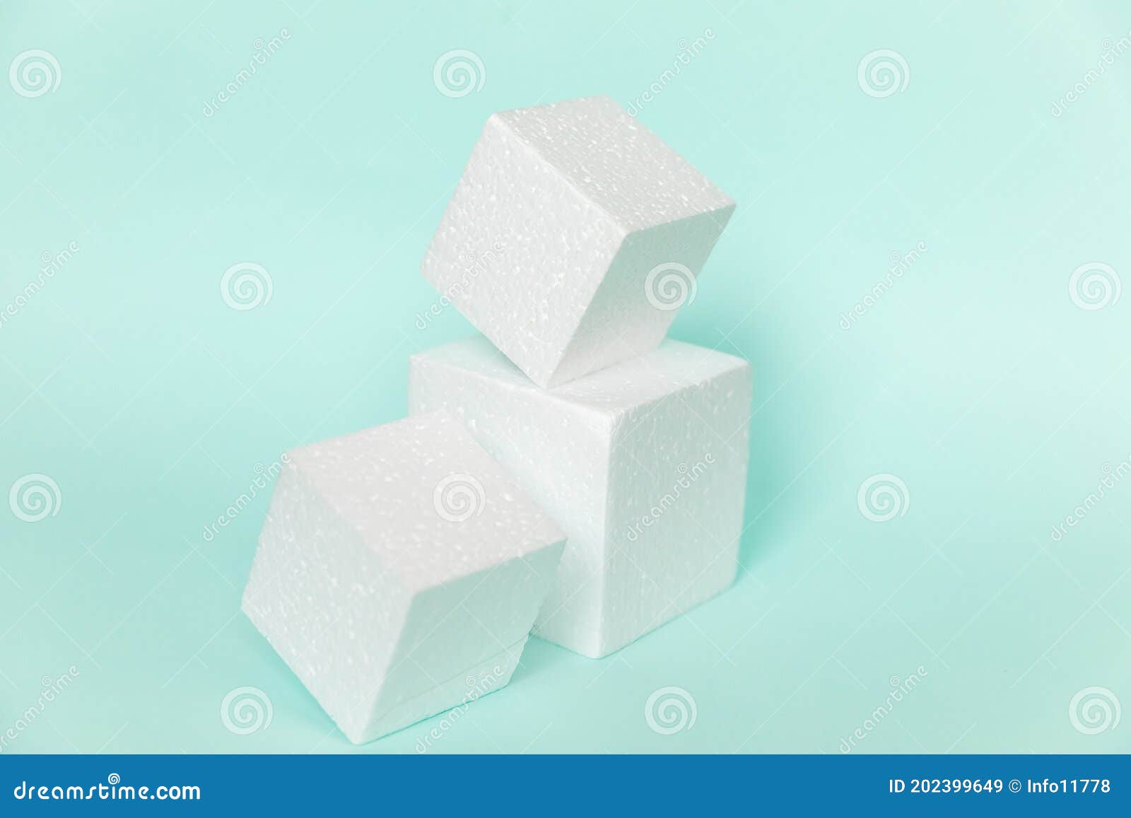 White Rectangular Cube Shapes on Blue Background. Minimal Boxes ...