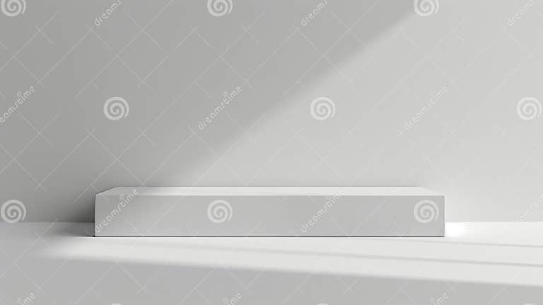 White Rectangular Low Podium on a White Background. a Podium, Stage for ...