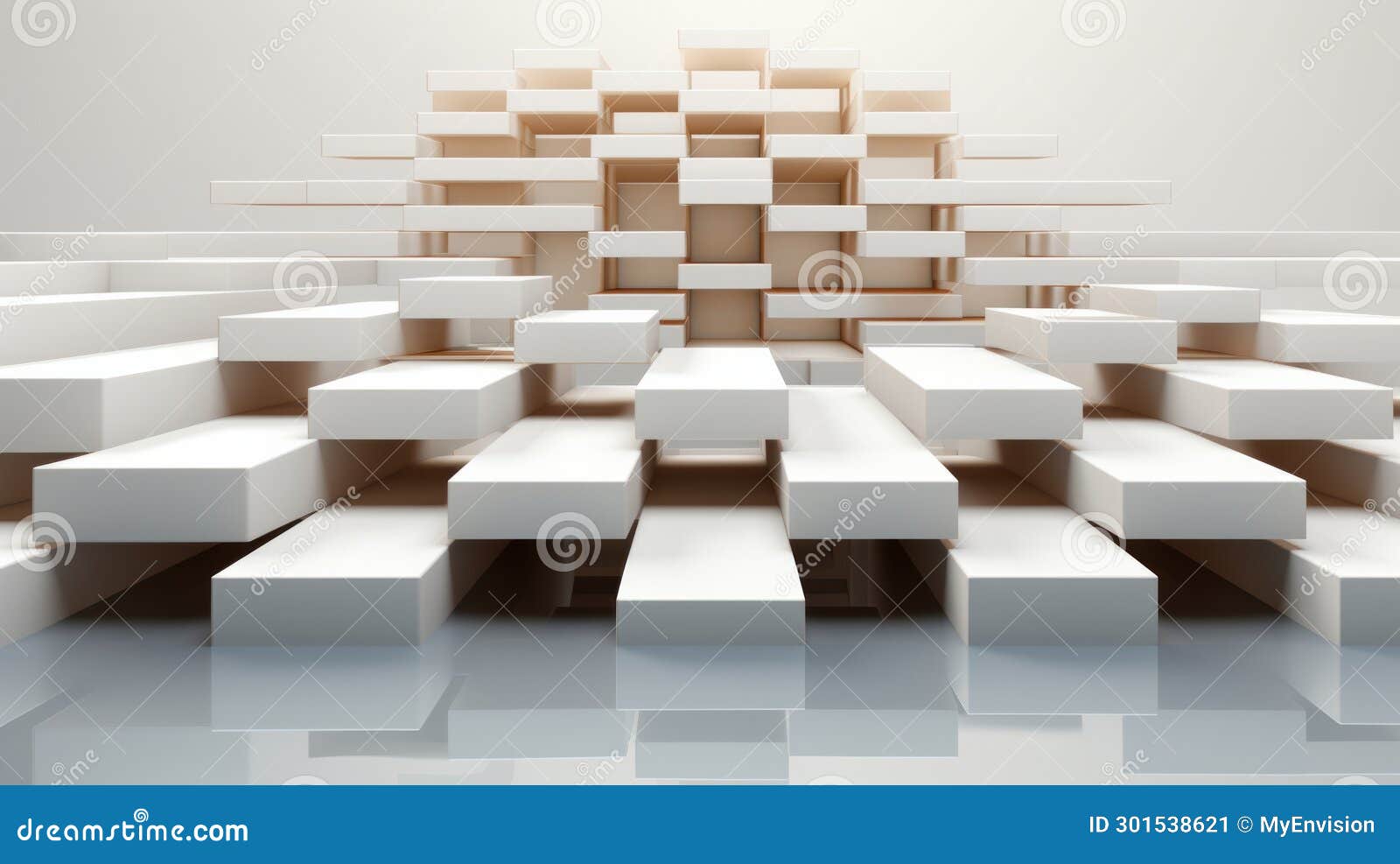 A White Rectangular Objects Stacked Together Stock Illustration - Illustration of pattern, white ...