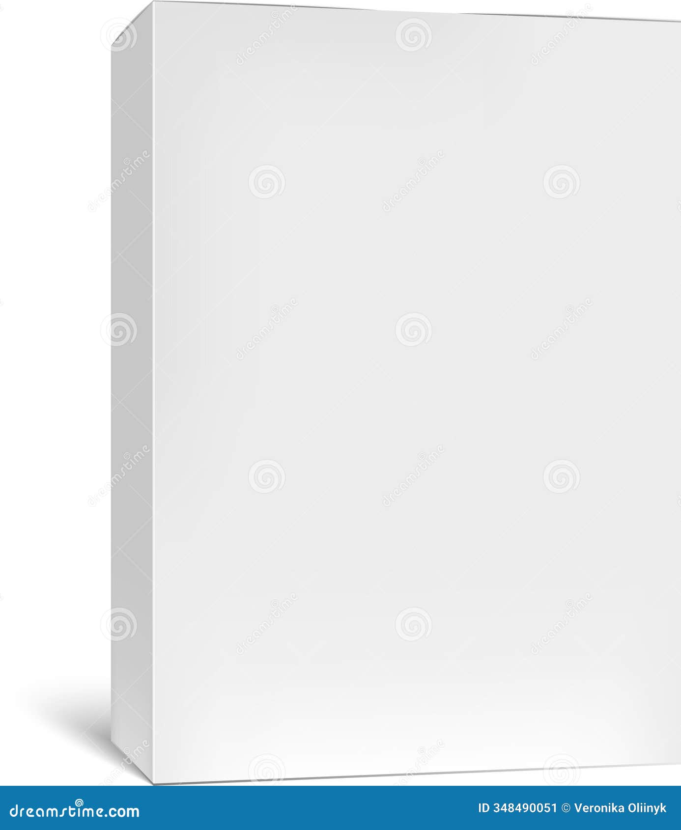 White Rectangular Packaging Box Mockup Template Casting a Shadow on a ...