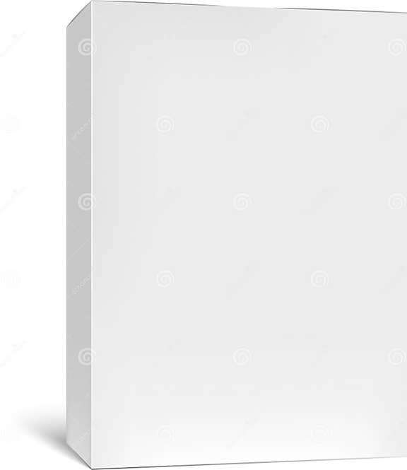 White Rectangular Packaging Box Mockup Template Casting a Shadow on a ...