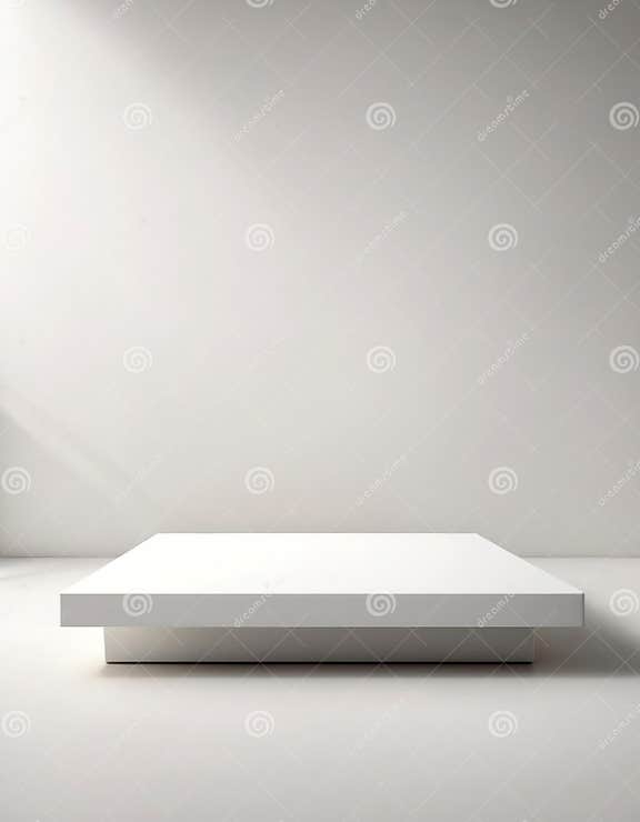 White Rectangular Pedestal for Product Display - Indoors Stock ...