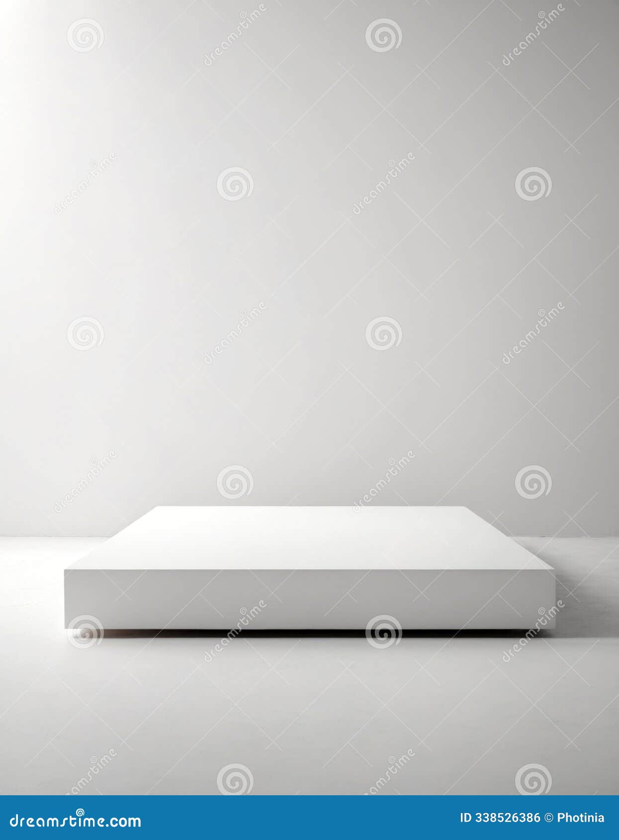 White Rectangular Pedestal for Product Display, on White Background ...