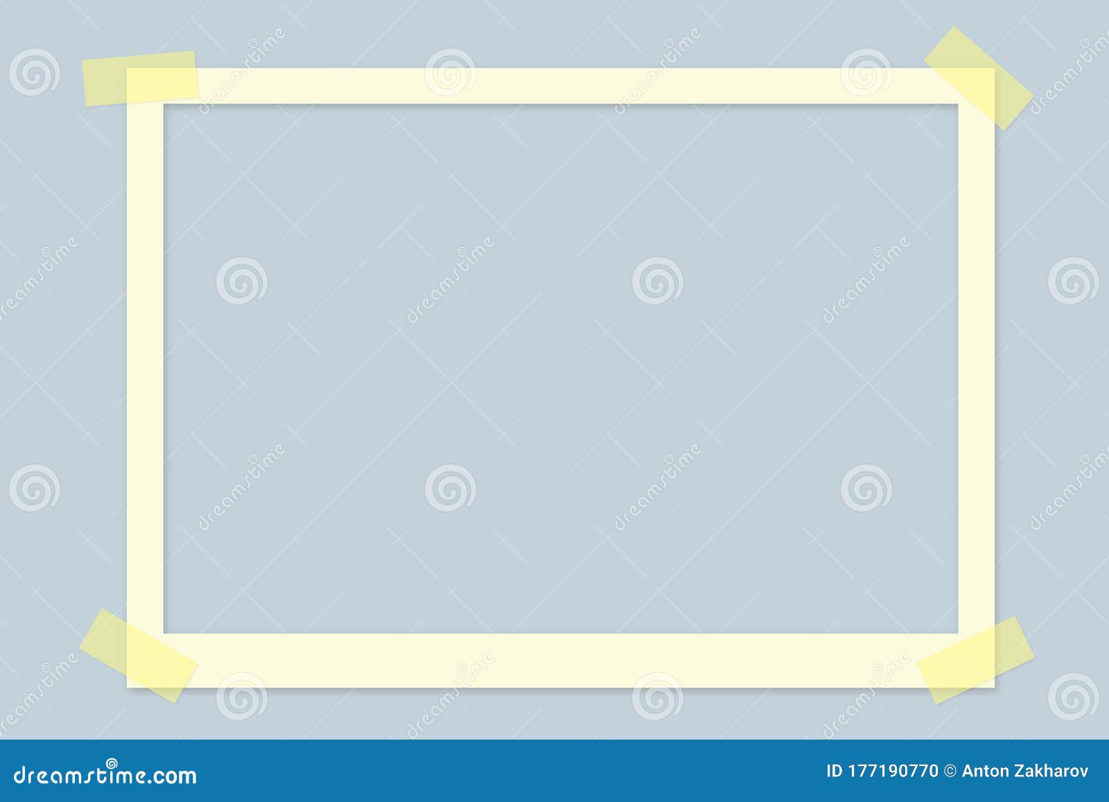 White Rectangular Photo Frame with Adhesive Tape Stock Vector ...