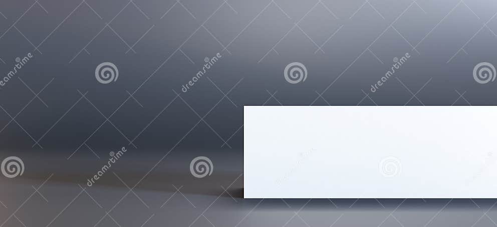 A White Rectangular Platform in an Empty Gray Room Stock Illustration ...