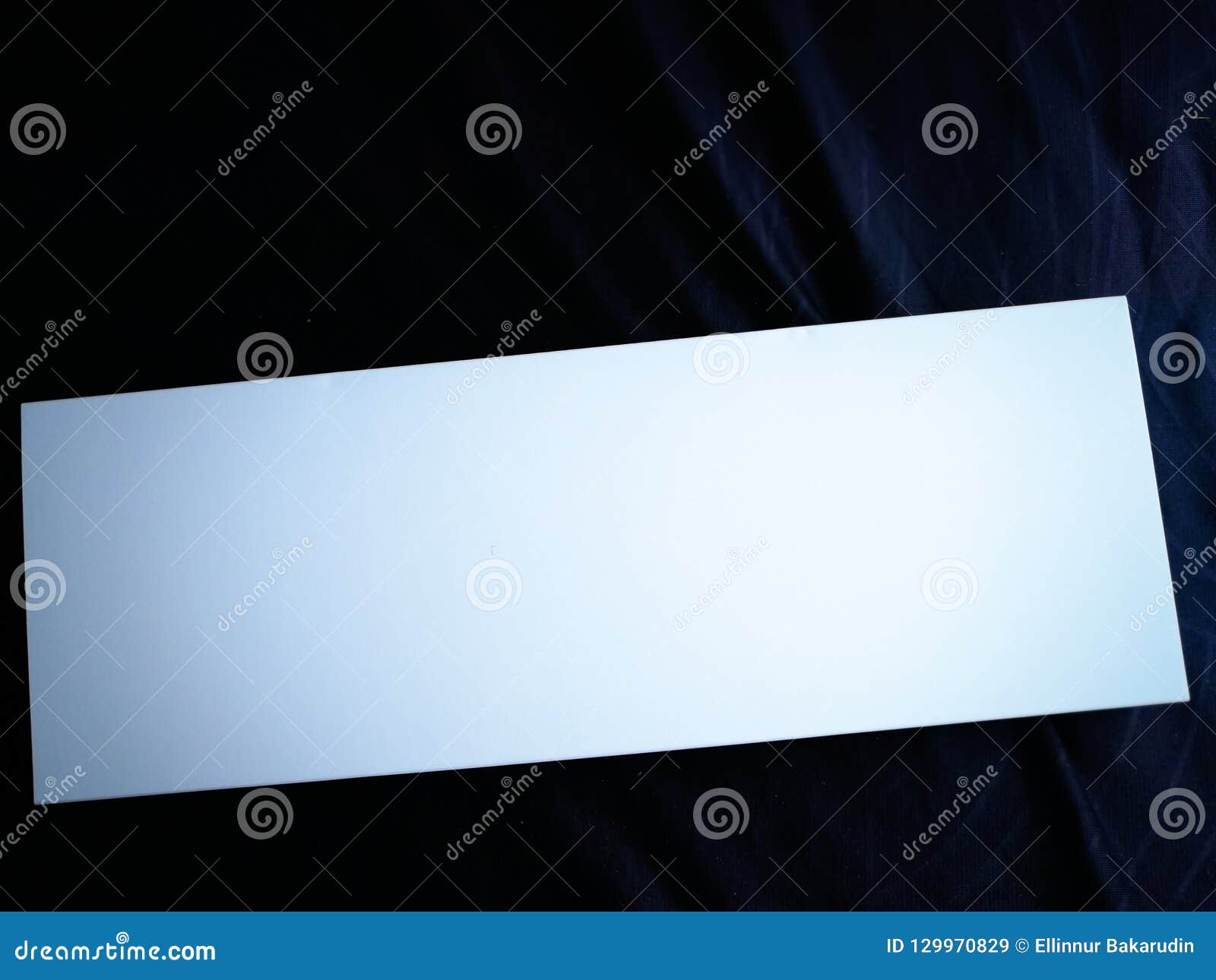White Rectangular Shaped Board on a Black Background. Stock Image ...