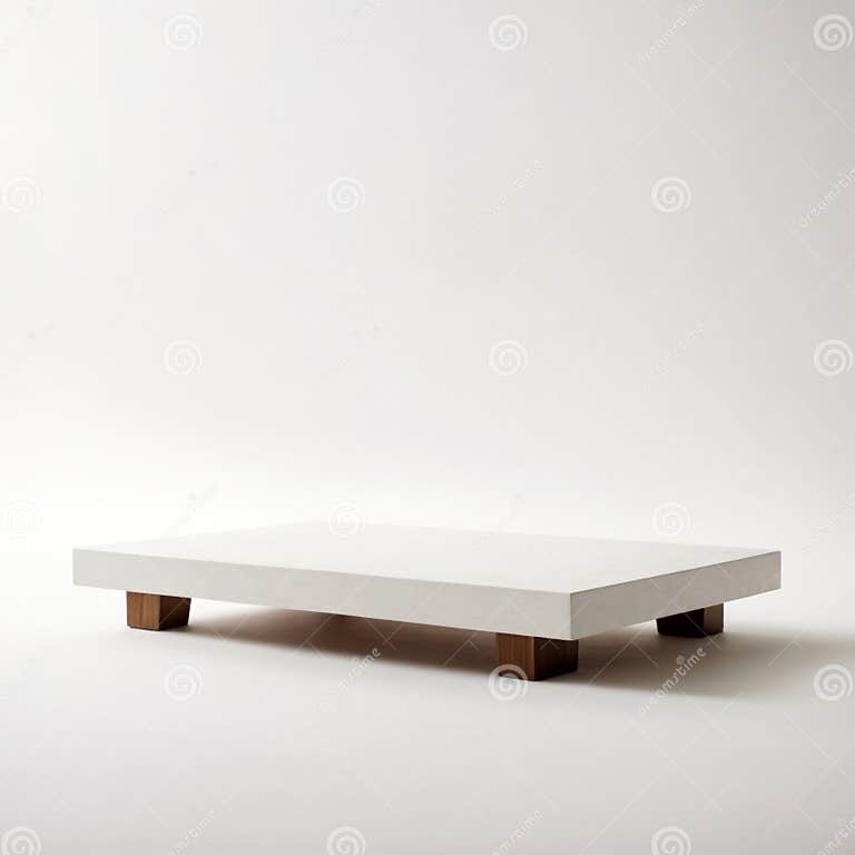 White Rectangular Stand for Product Display - on the Table Stock ...