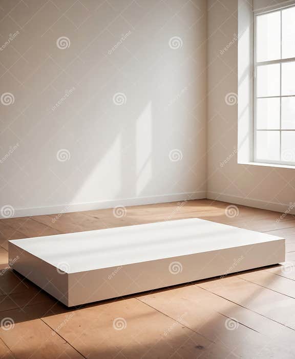 White Rectangular Stand for Product Display - on the Table Stock ...