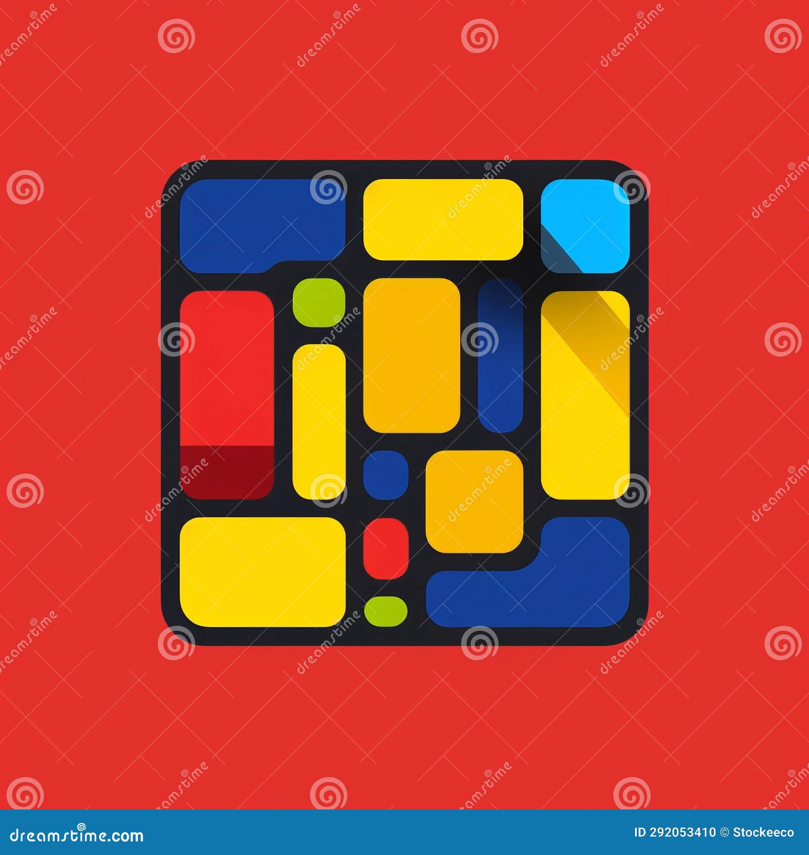 Vibrant Belgian Witbier Logo With Mondrian-inspired Colors Royalty-Free ...