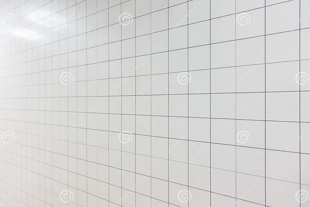 White Rectangular Tiles Wall Pattern Surface Texture. Close-up of ...