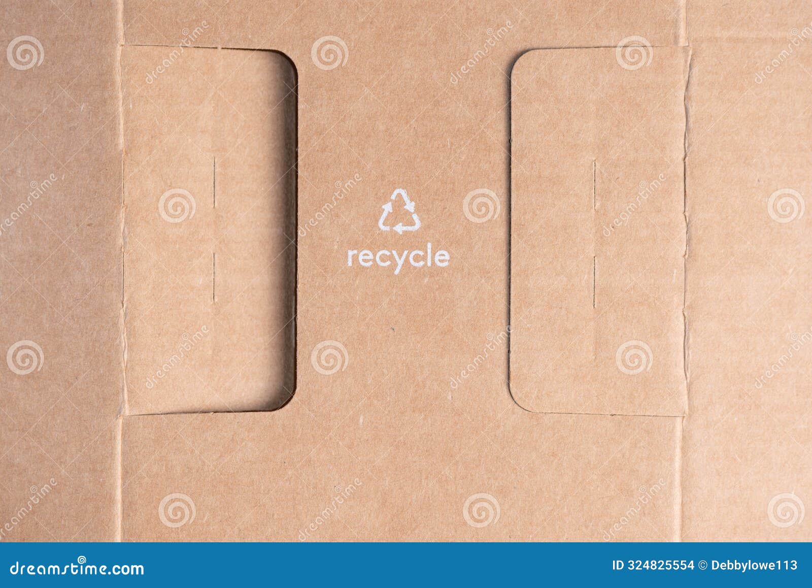 White Recycle Text and Symbol on Cardboard Stock Photo - Image of ...