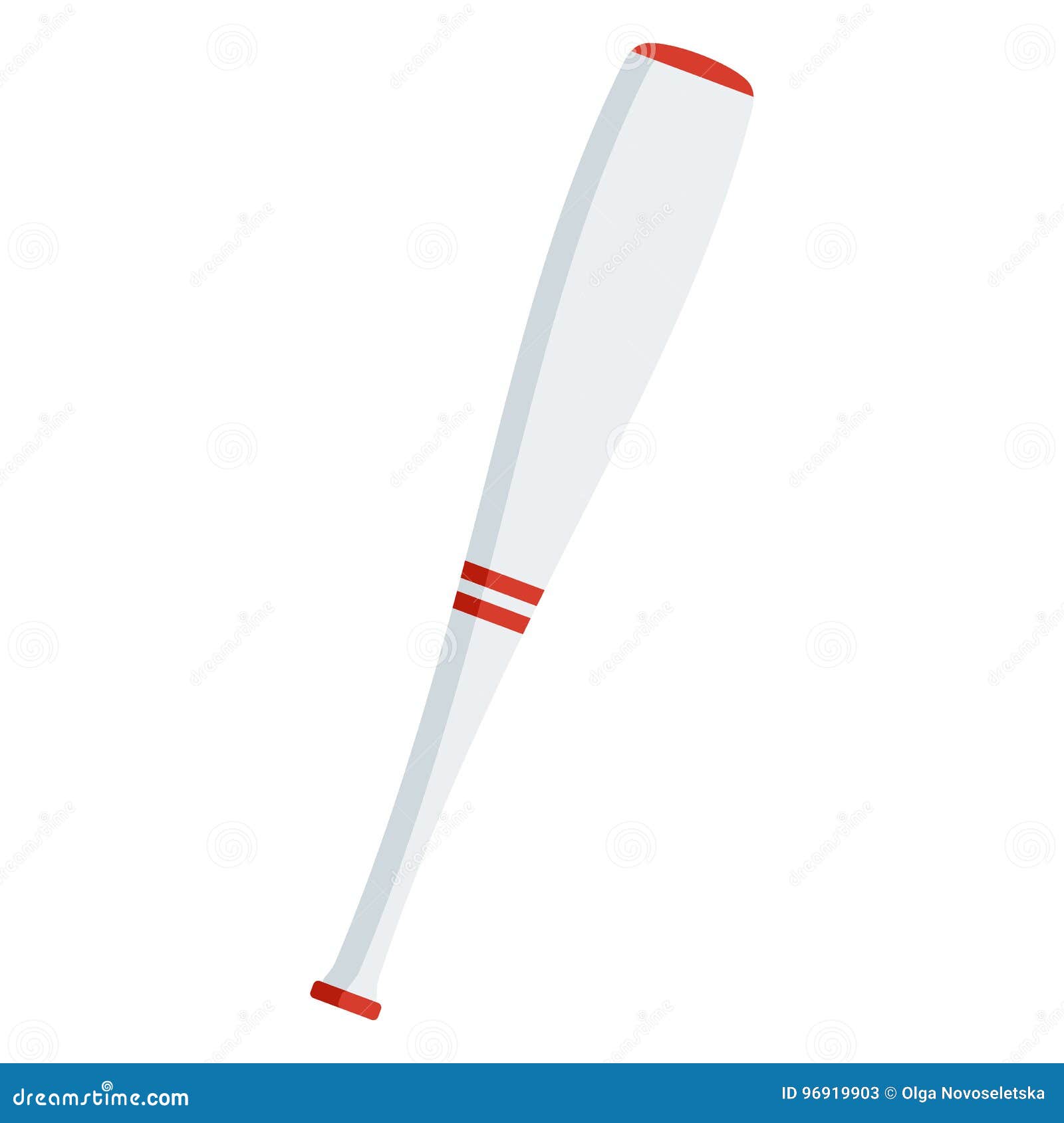 White red baseball bat stock vector. Illustration of vector - 96919903