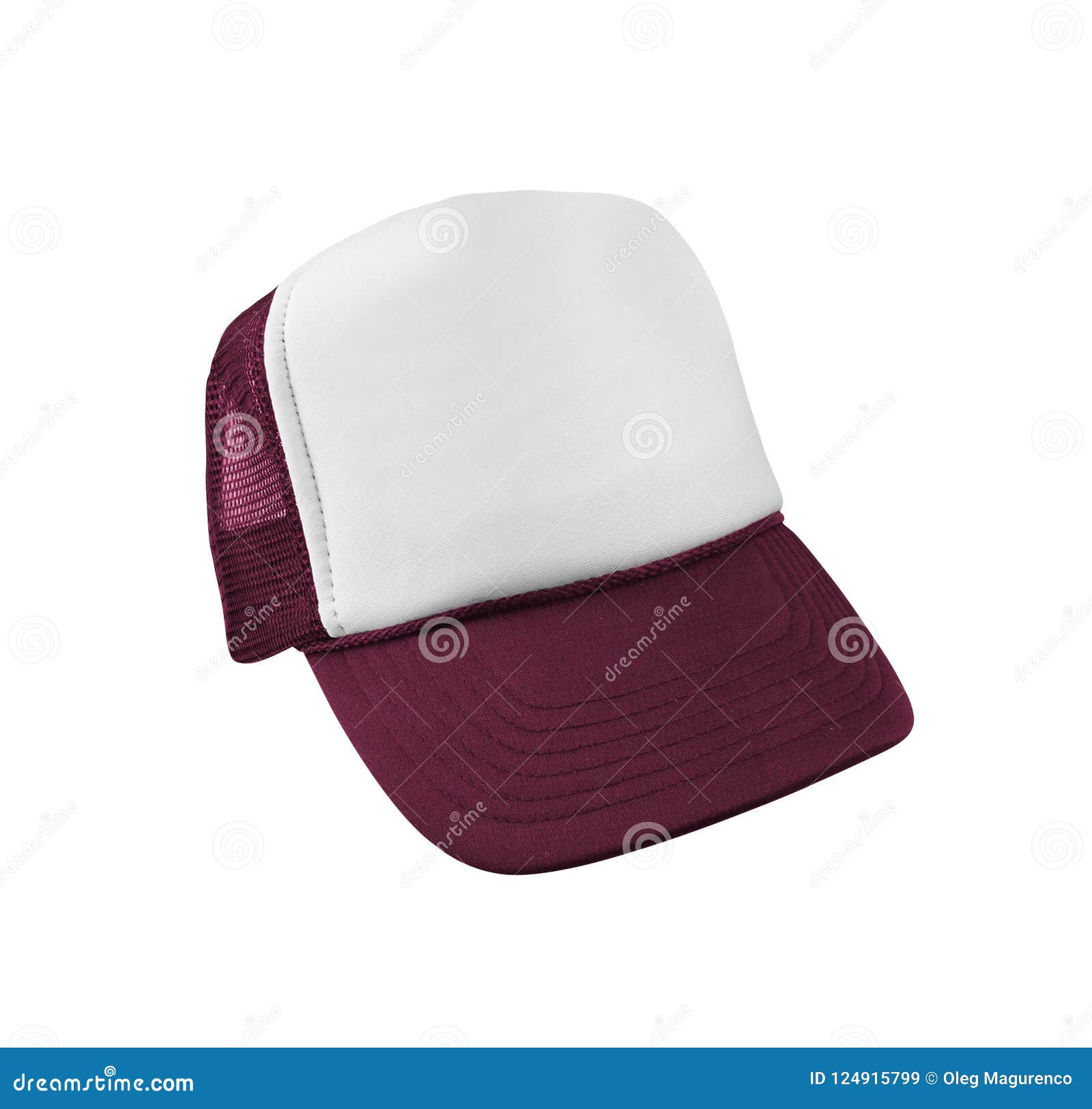 White and Red Baseball Cap Isolated Stock Image - Image of accessory ...