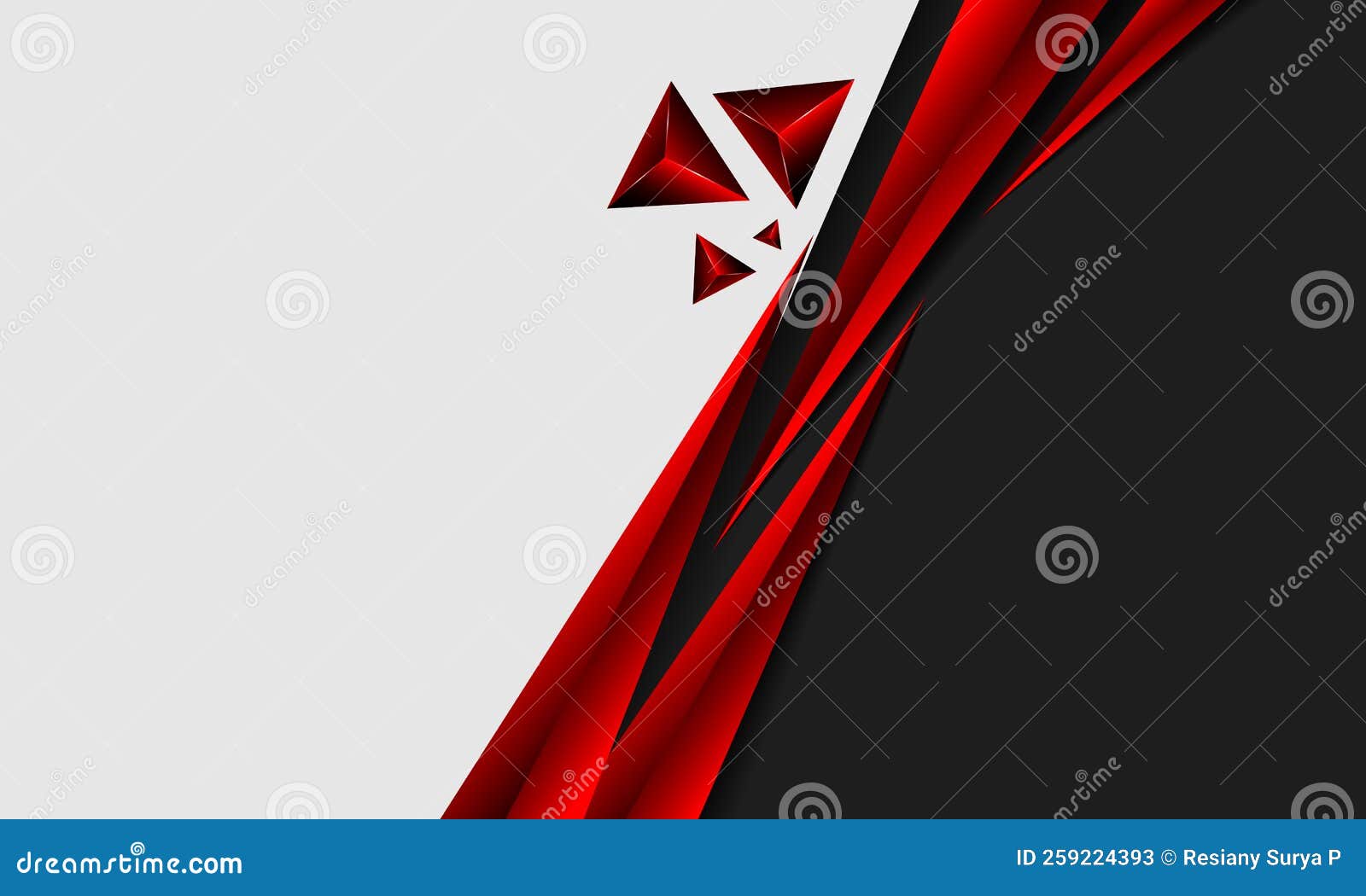 White Red and Black Abstract Background with Triangle Element Stock ...