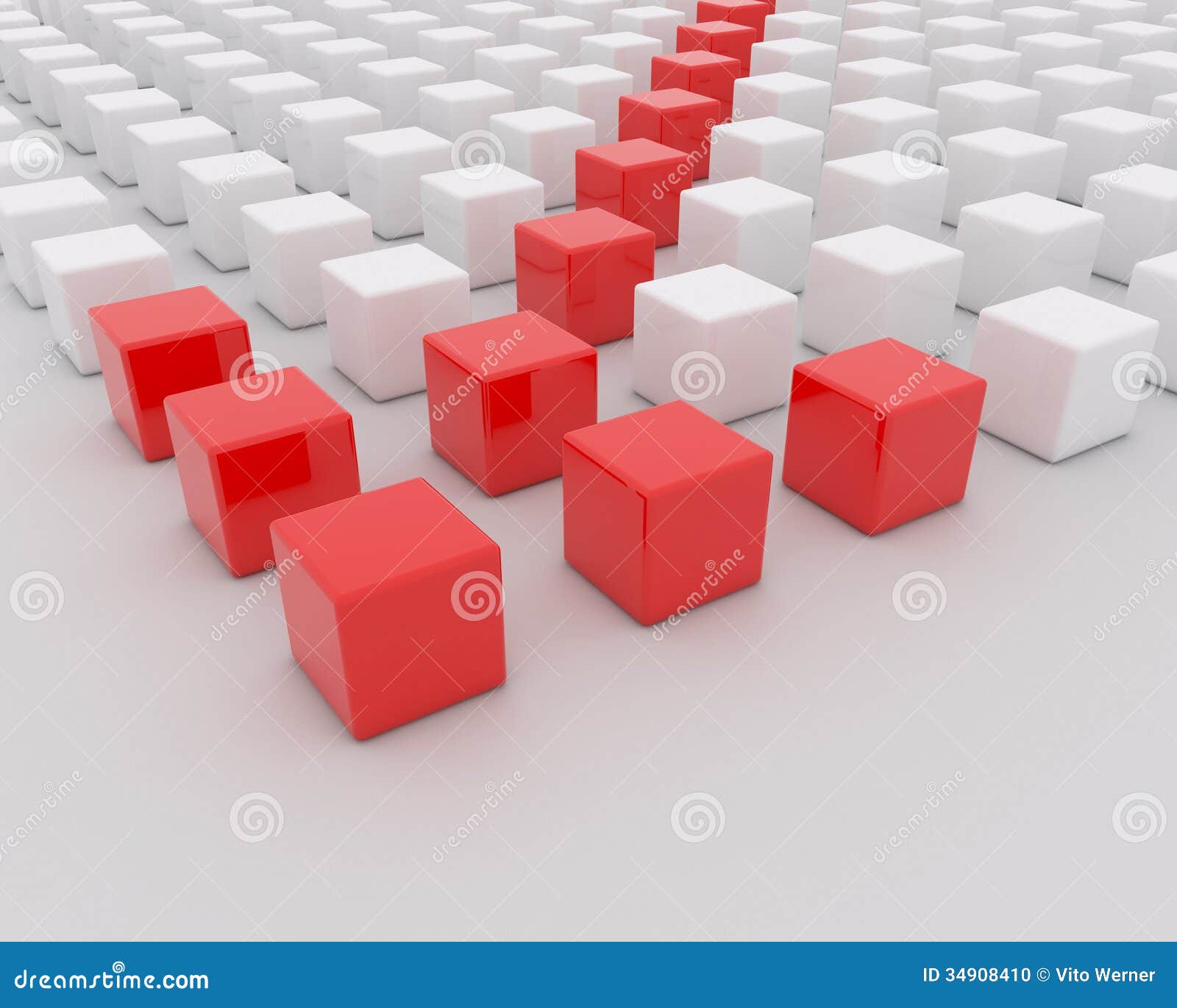White and Red Blocks on the White Background Stock Illustration ...