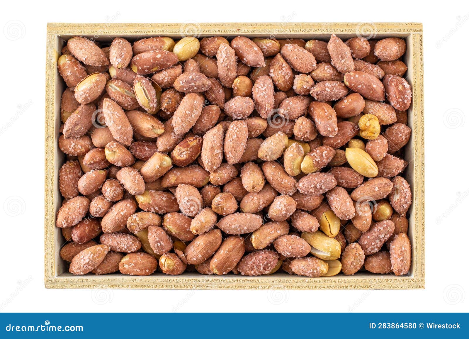 White and Red Box Containing an Assortment of Salted Peanuts is ...