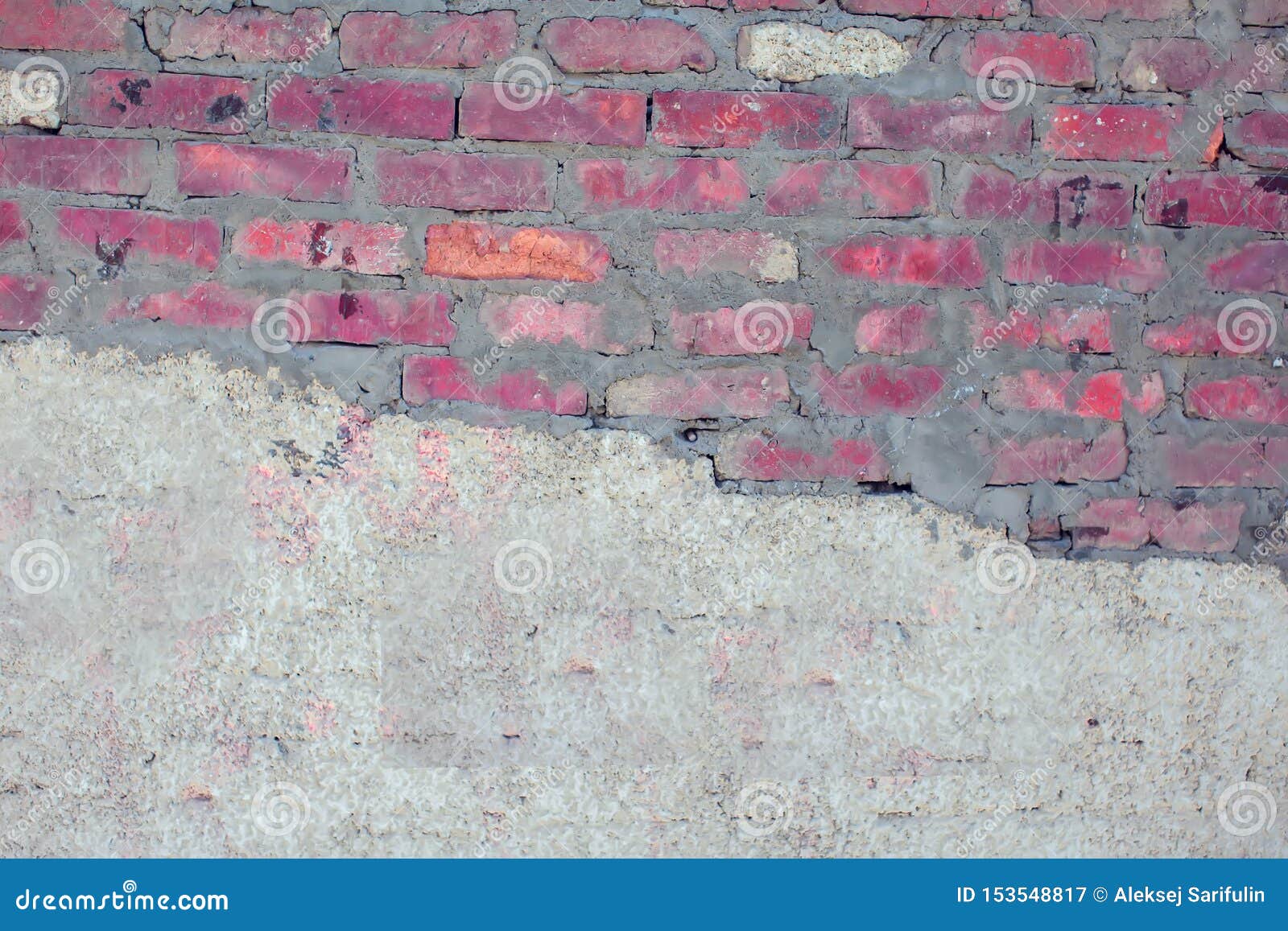 White and Red Brick Wall for Background or Texture Stock Image - Image ...
