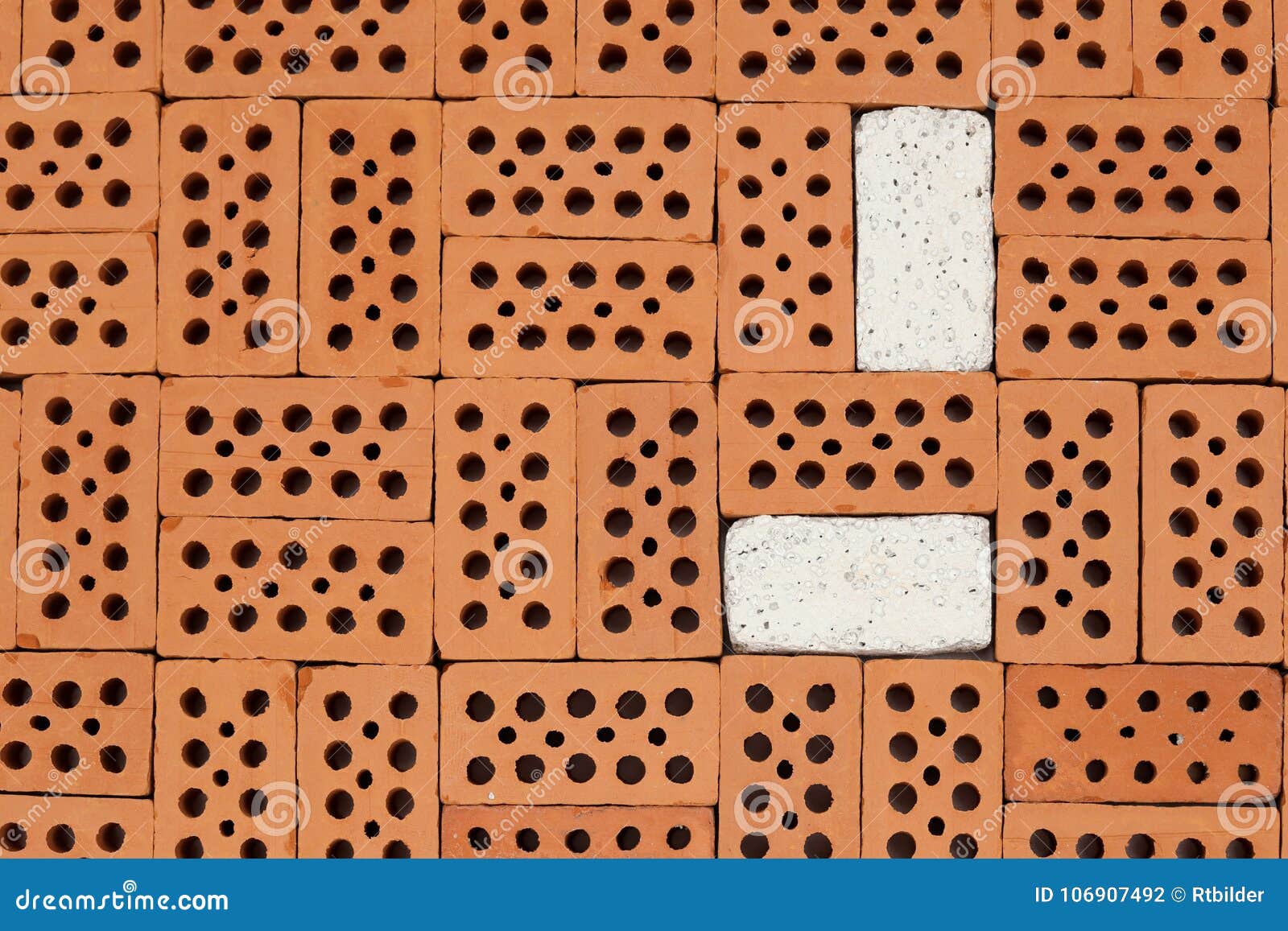 White and Red Bricks Pattern Stock Photo - Image of empty, clinker ...