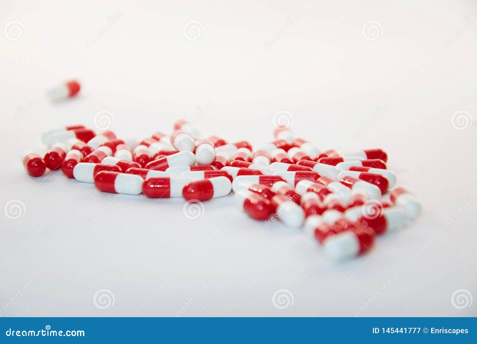 White and red capsules stock image. Image of medication - 145441777