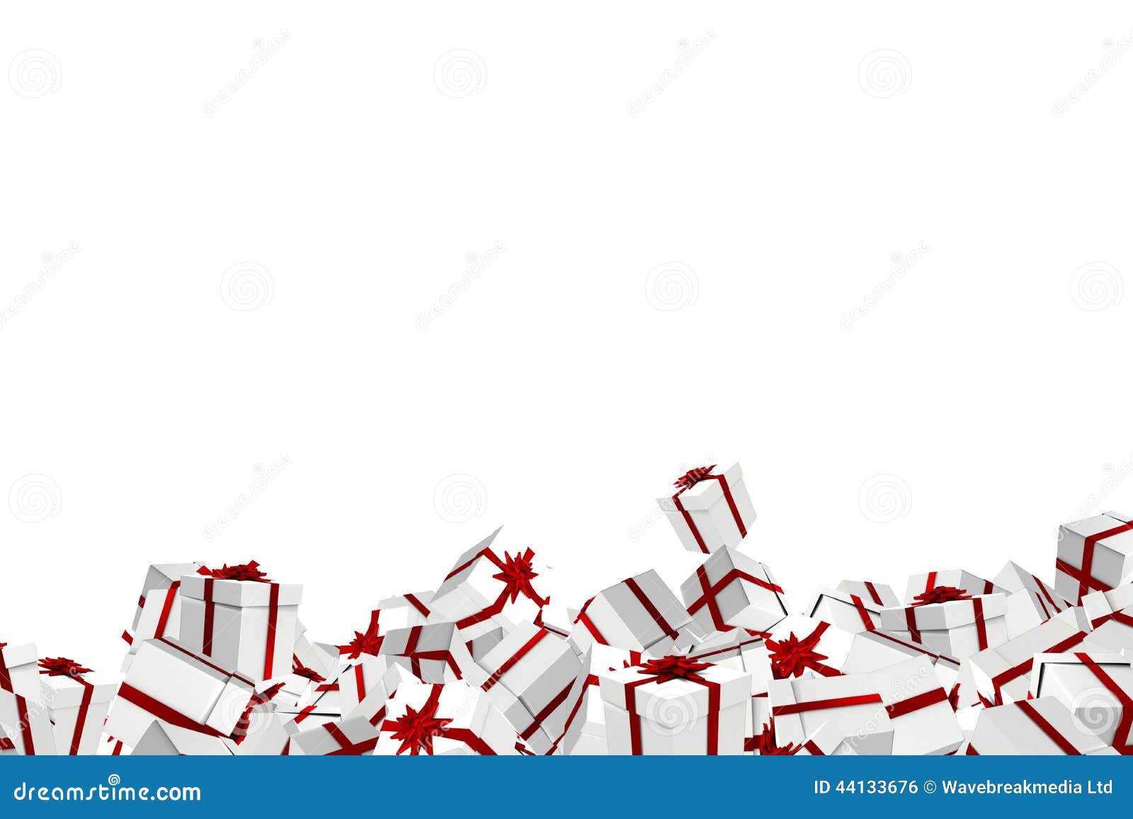 White and Red Christmas Presents Stock Illustration - Illustration of ...