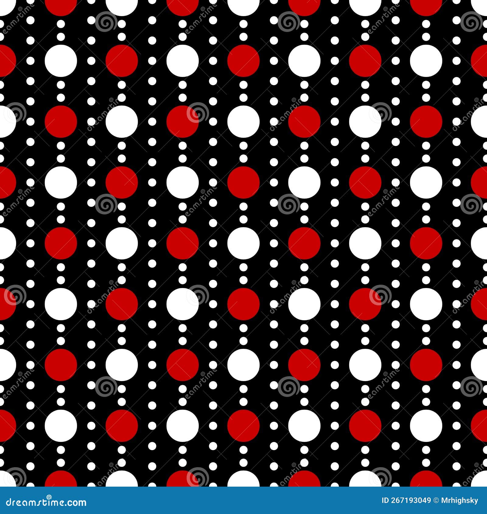 White and Red Circles Pattern Stock Vector - Illustration of retro ...