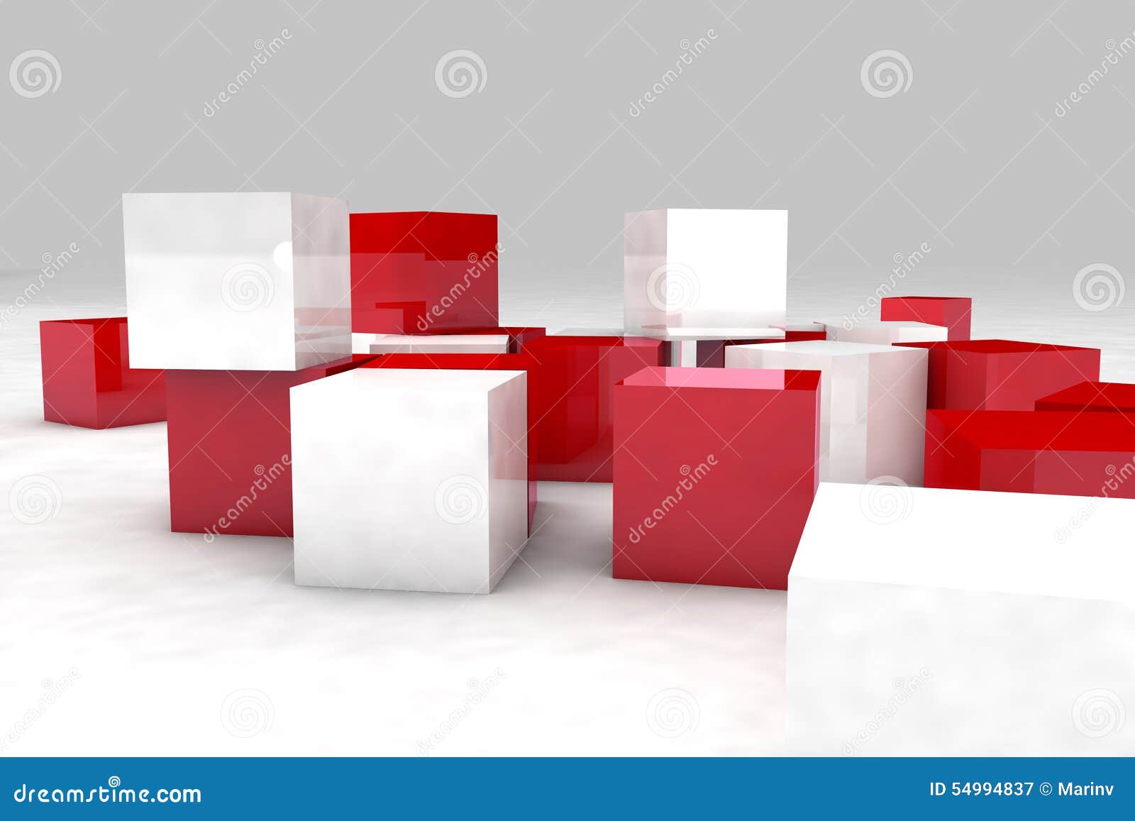 White and red cubes stock illustration. Illustration of consortium ...
