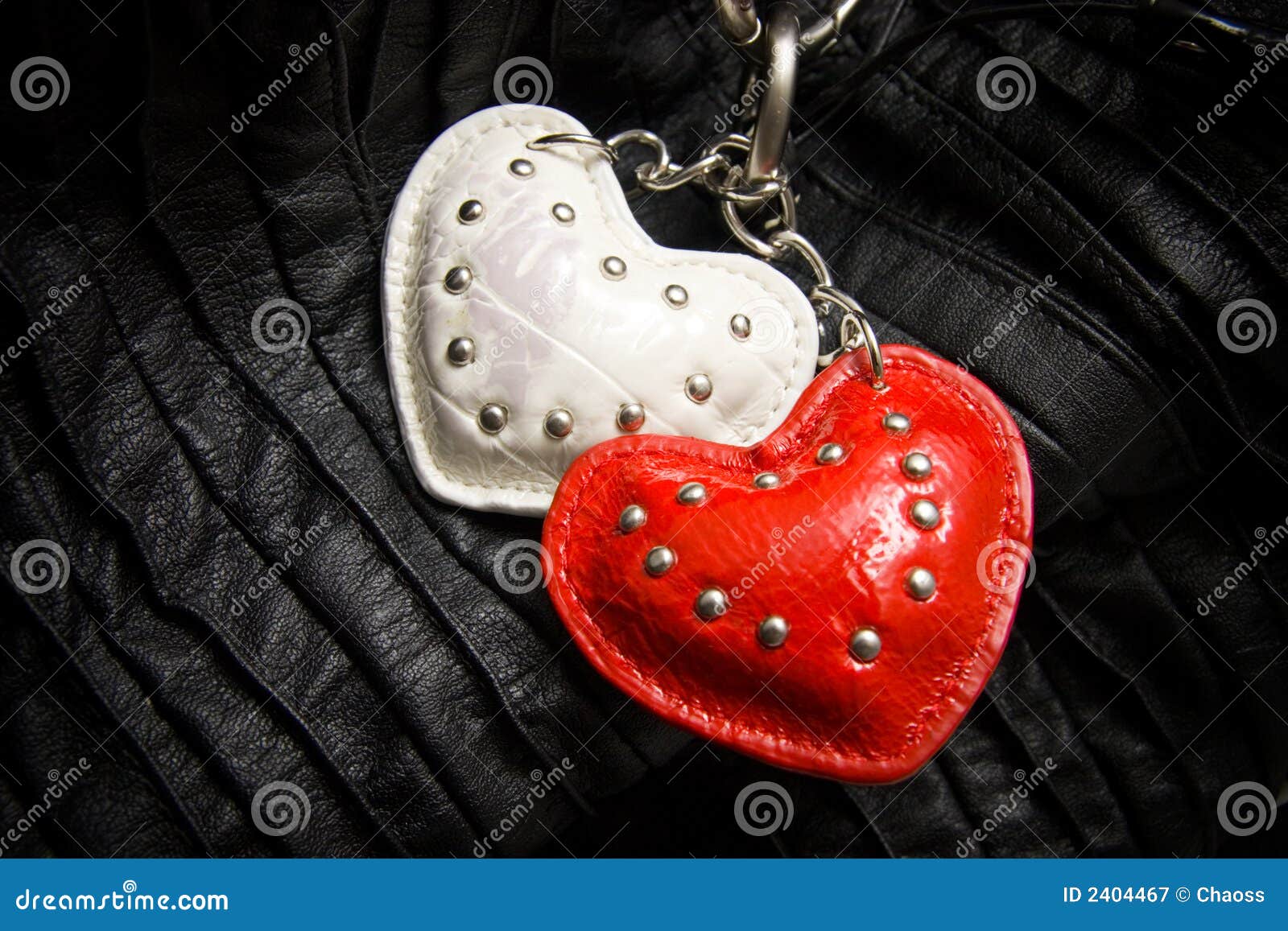 White and Red Heart on a Chain Stock Image - Image of valentine, couple ...