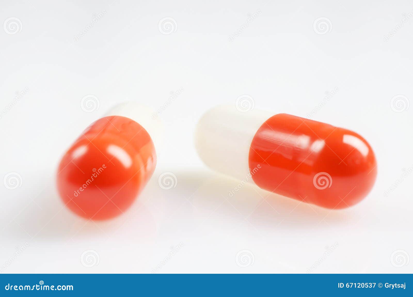 White and Red Medicine Antibiotic Pills Stock Image - Image of care ...