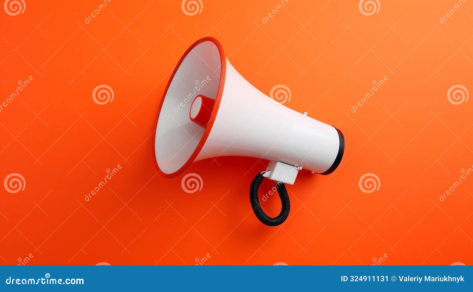 White and Red Megaphone on an Orange Background Representing ...